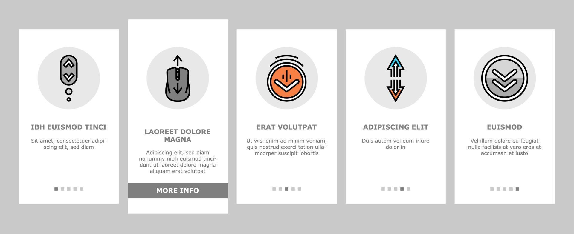 Scroll Computer Mouse Cursor Onboarding Icons Set Vector 9770562 Vector Art At Vecteezy