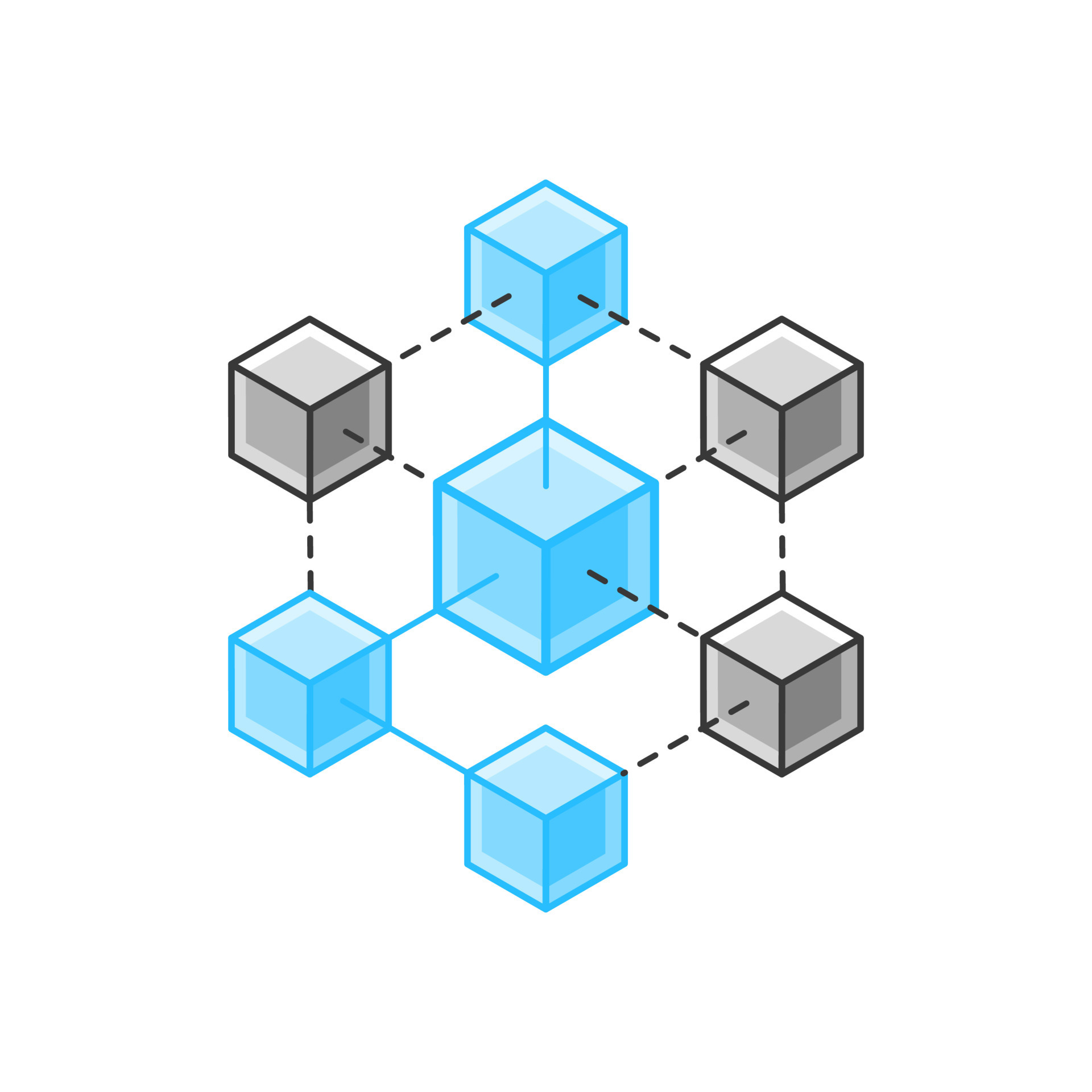 Blockchain technology network structure flowchart 9773025 Vector Art at ...