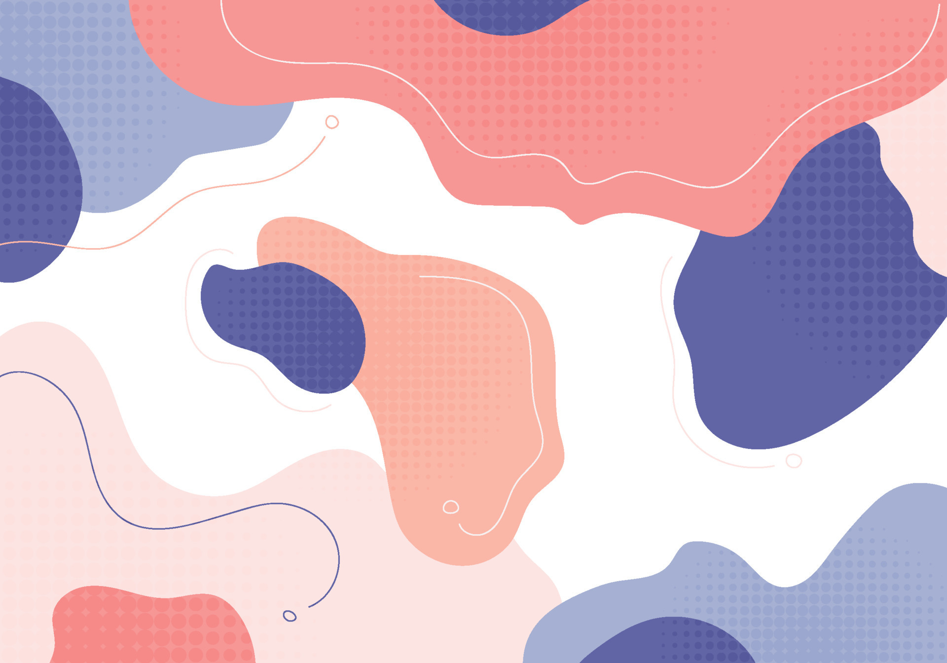 Abstract Colorful Template Design Decorative Minimal Tone Overlapping With Halftone Circle