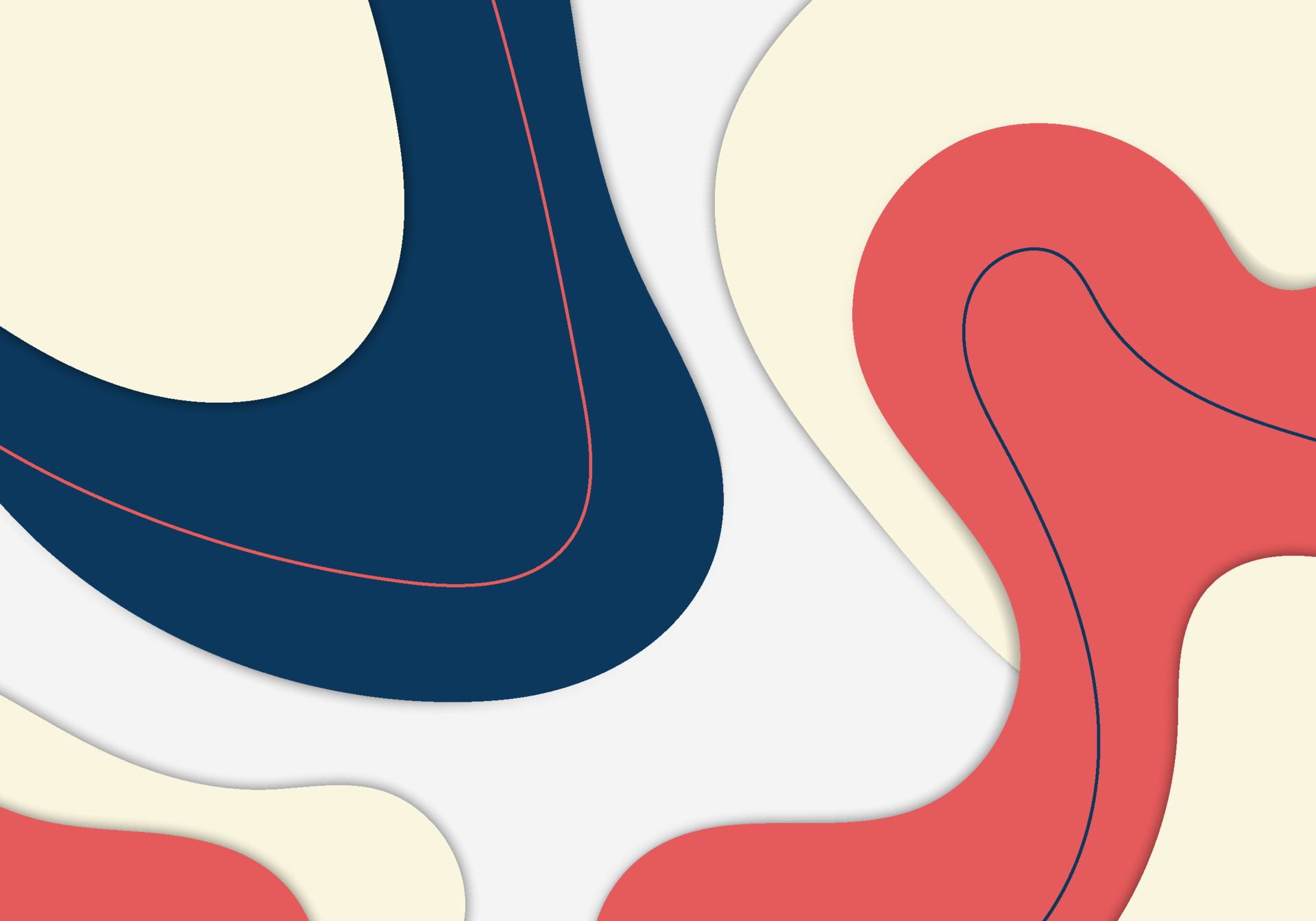 Abstract Colorful Template Design Doodle Artwork Decorative Overlapping With Colors Style