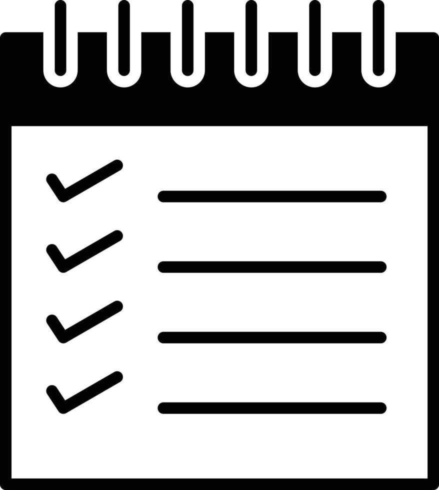 To Do List Glyph Icon 9776457 Vector Art at Vecteezy