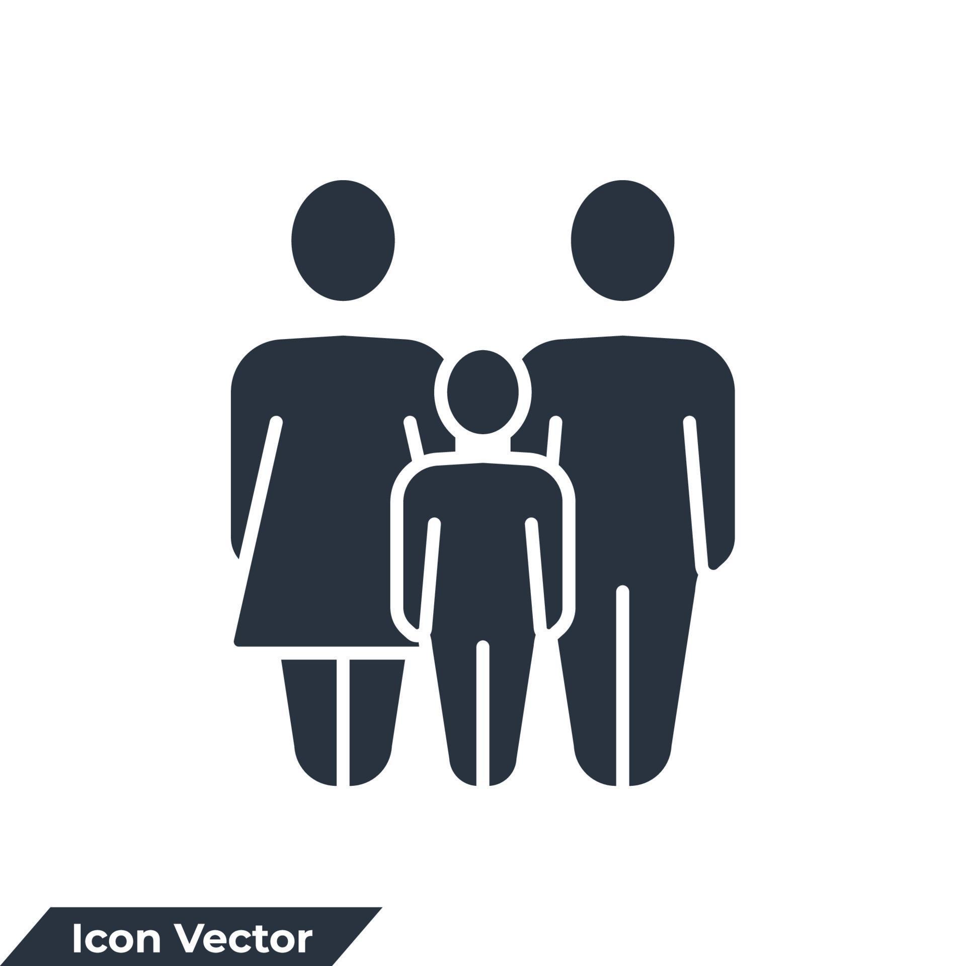 family icon logo vector illustration. Parents symbol template for graphic and web design ...