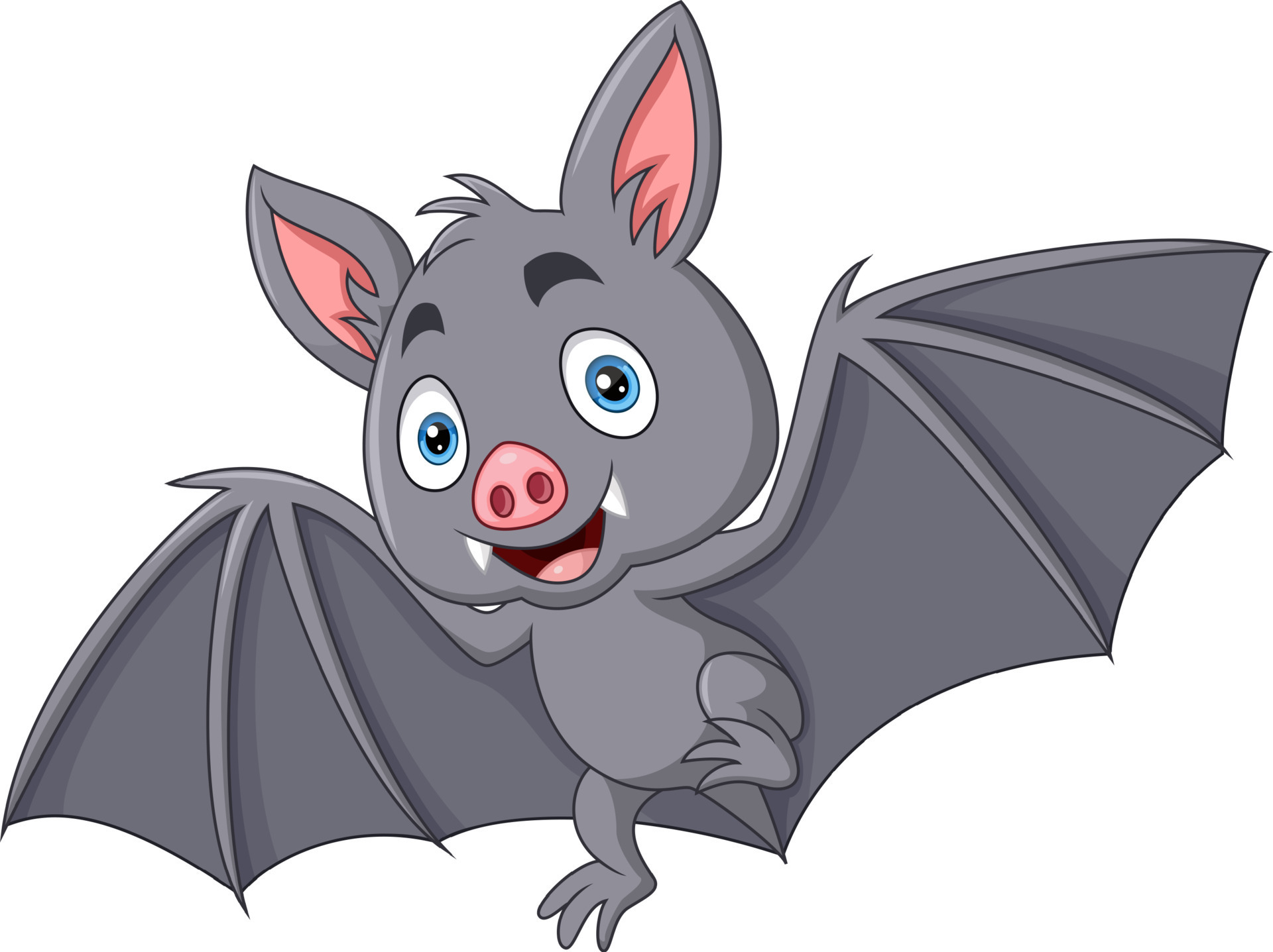 Cute Bat Flying Cartoon On White Background 9780505 Vector Art At Vecteezy