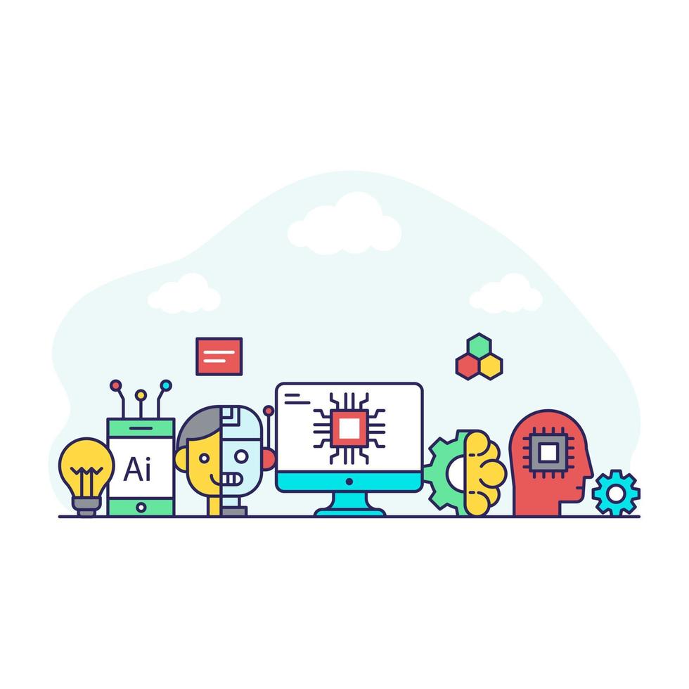 Modern Design Illustration Of System Processor 9780728 Vector Art At