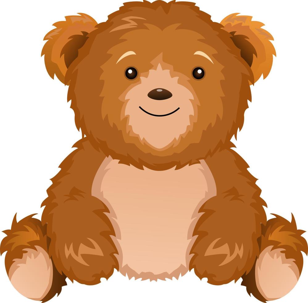 Cute Teddy Bear Sitting On White Background 9780857 Vector Art At Vecteezy