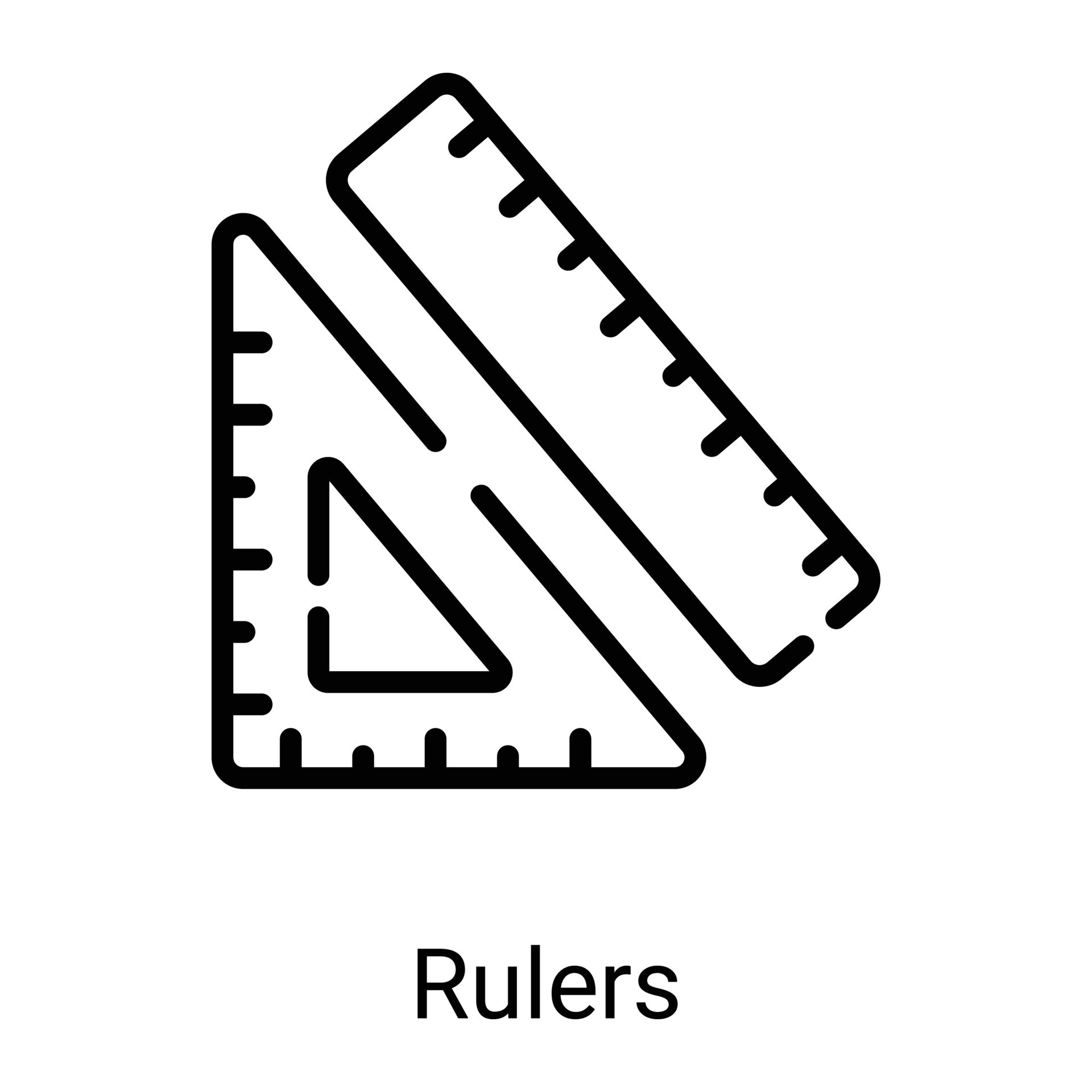 Ruler Scale Line Icon Isolated On White Background 9781374 Vector Art
