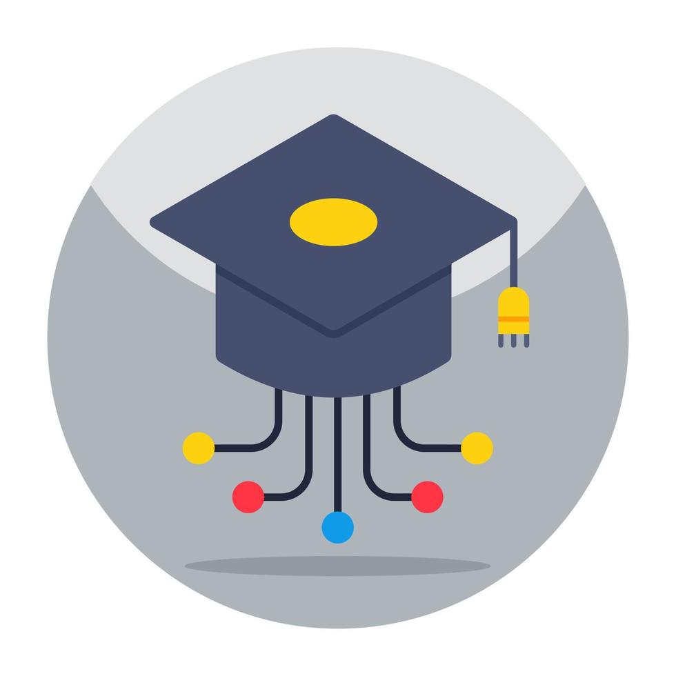 Conceptual flat design icon of academic network 9781512 Vector Art at ...