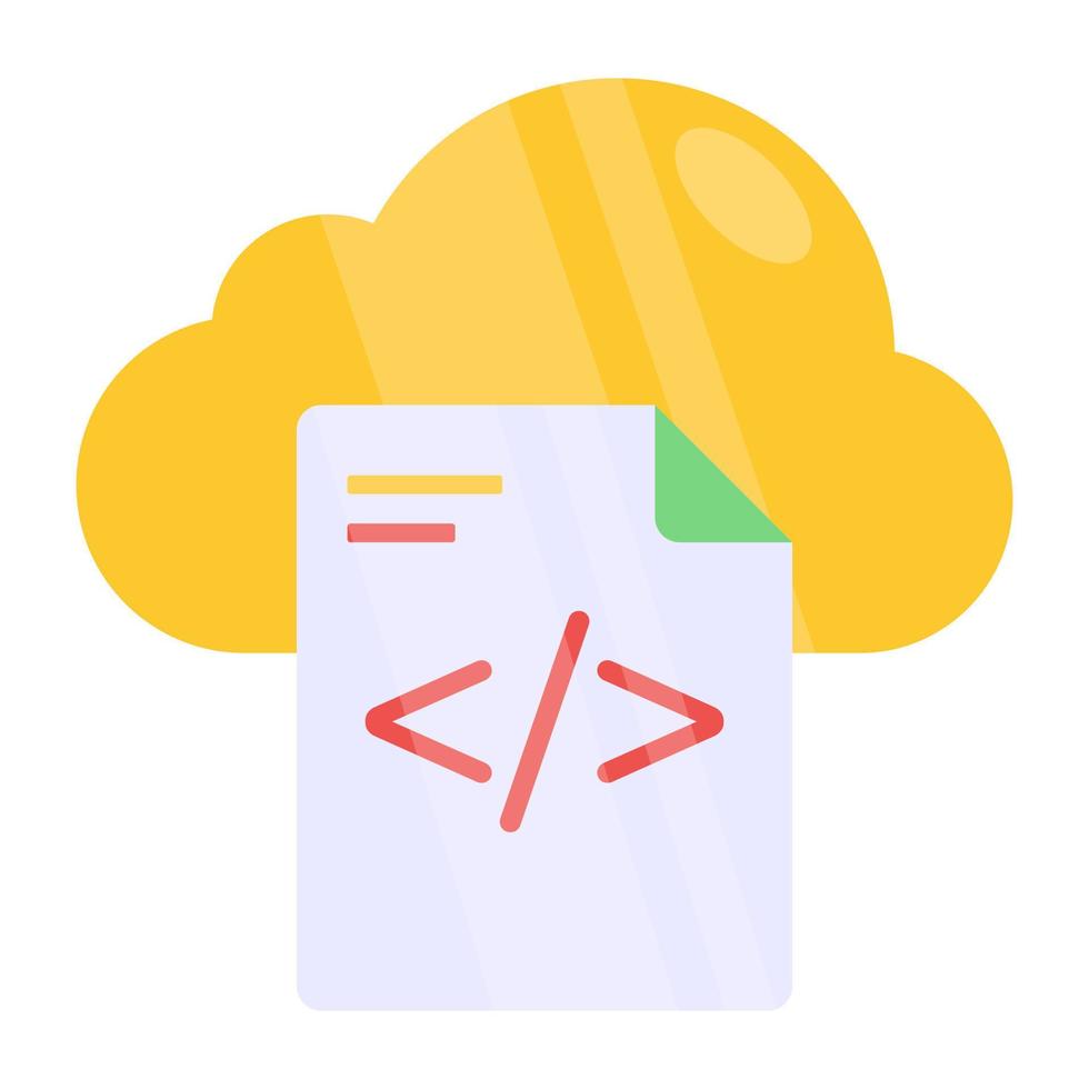 Unique design icon of cloud coding 9787112 Vector Art at Vecteezy