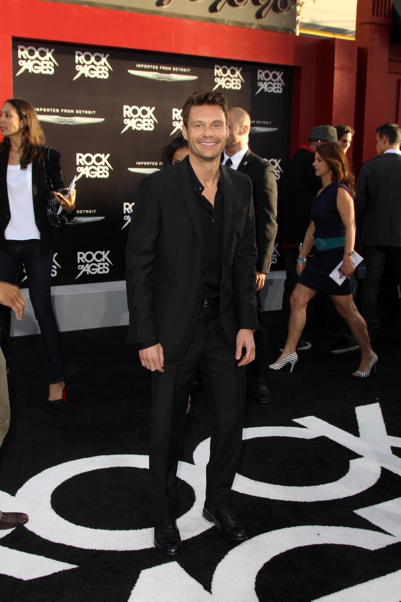 LOS ANGELES, JUN 8 - Ryan Seacrest arriving at Rock of Ages World ...