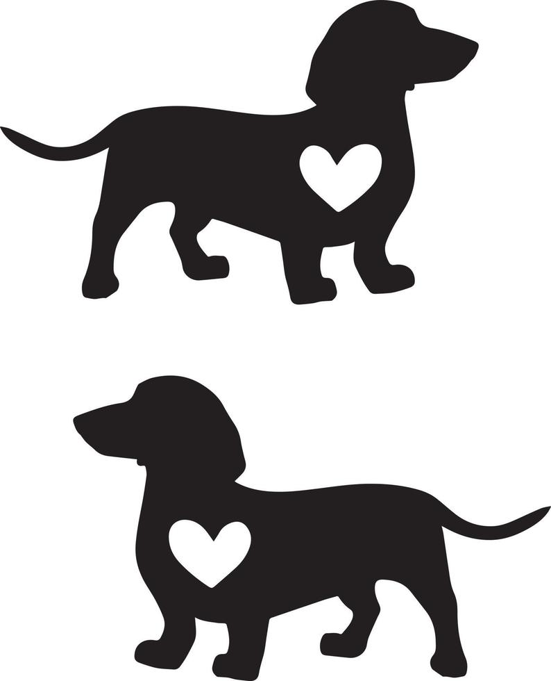 Corazón De Perro Salchicha 2 9794484 Vector En Vecteezy