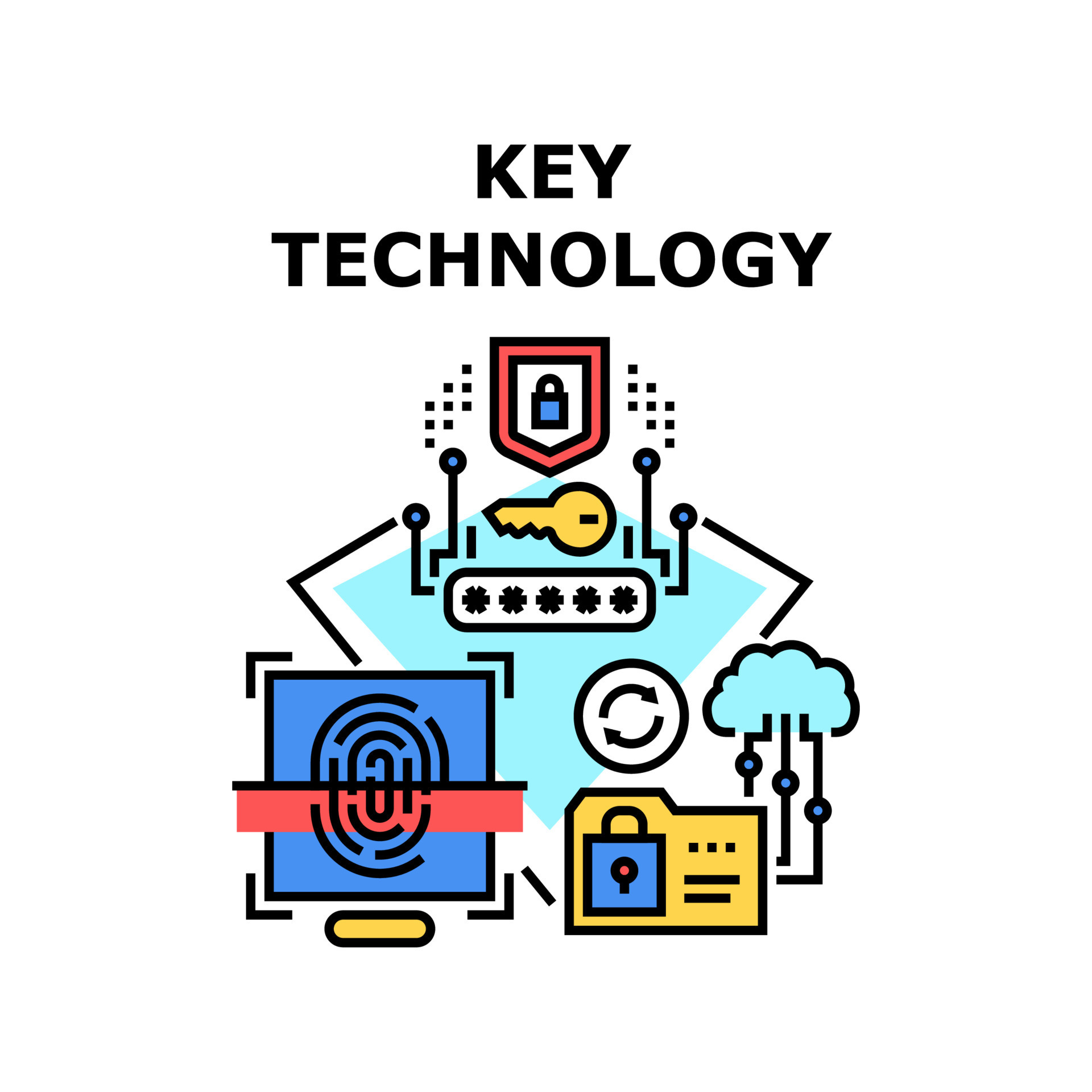 Key Technology icon vector illustration 9794963 Vector Art at Vecteezy
