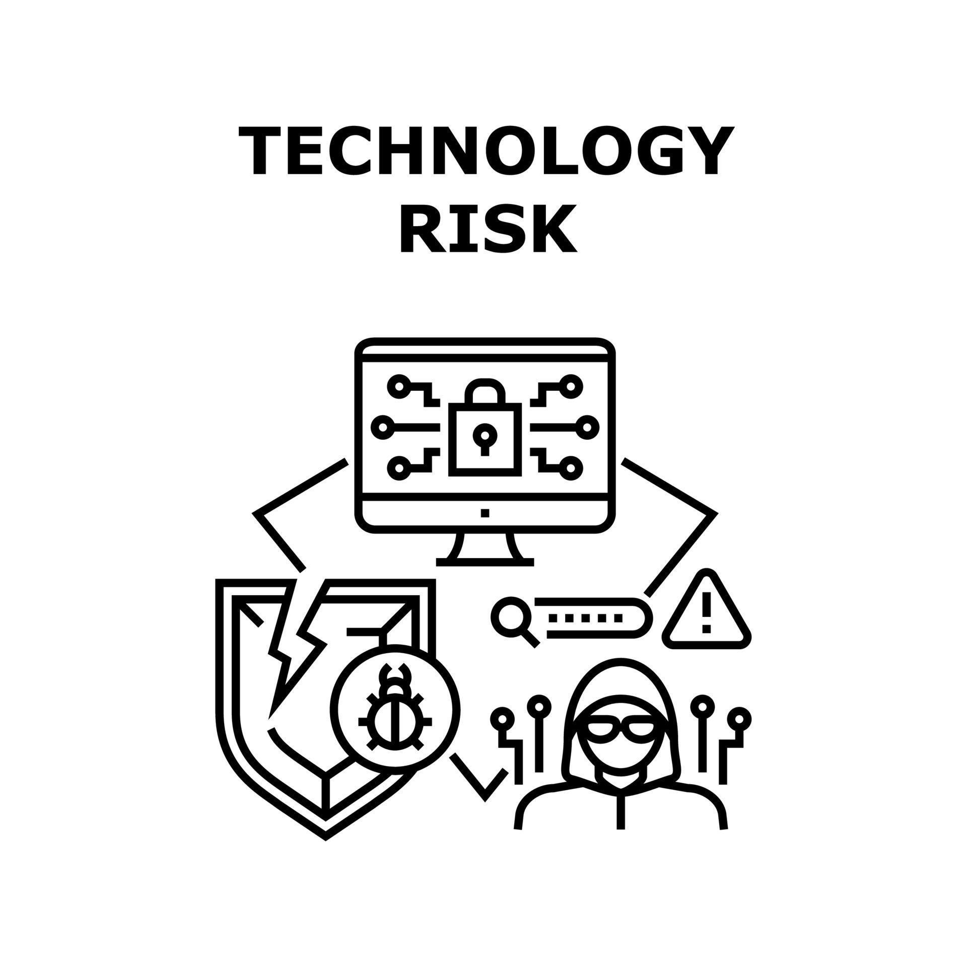 Technology Risk Vector Concept Black Illustration 9795318 Vector Art At Vecteezy