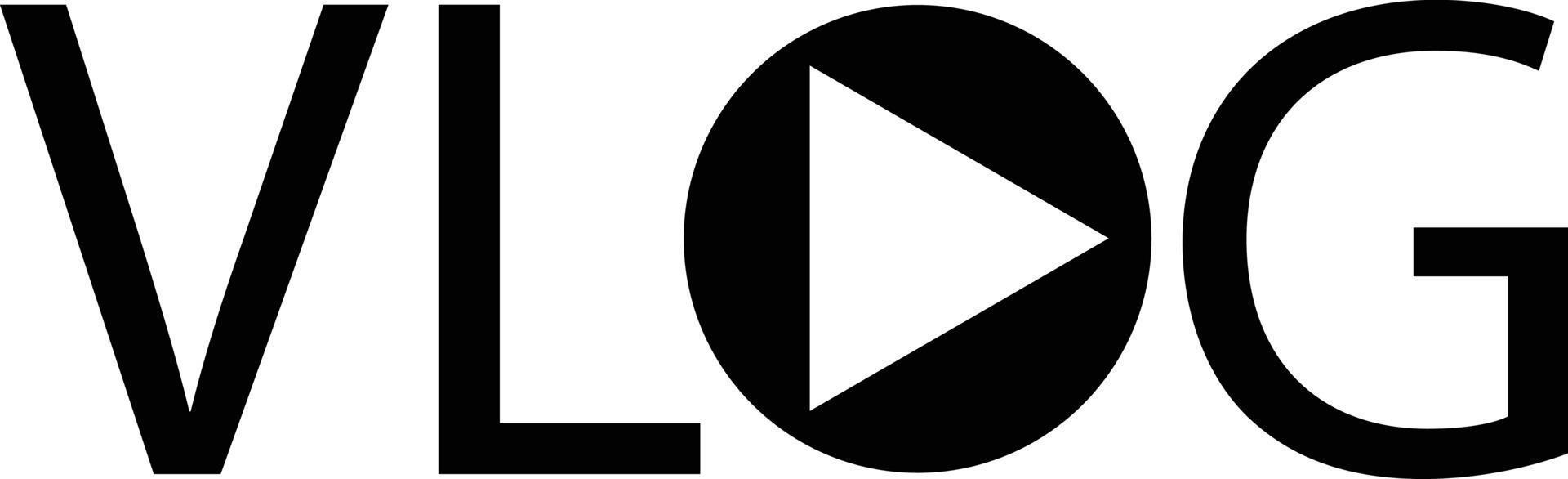 vlog icon on white background. flat style. vlog blog icon for your web site design, logo, app ...