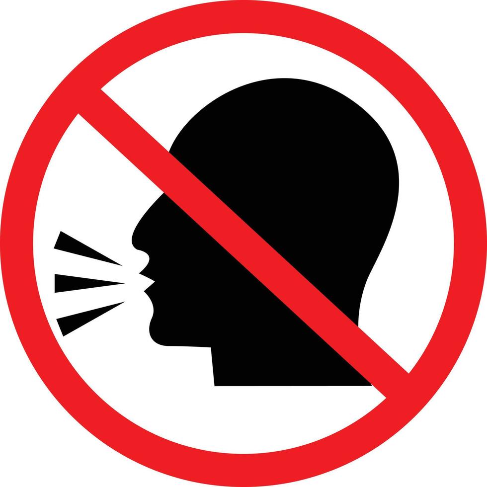 do not talk icon on white background. No talking sign. do not speak ...