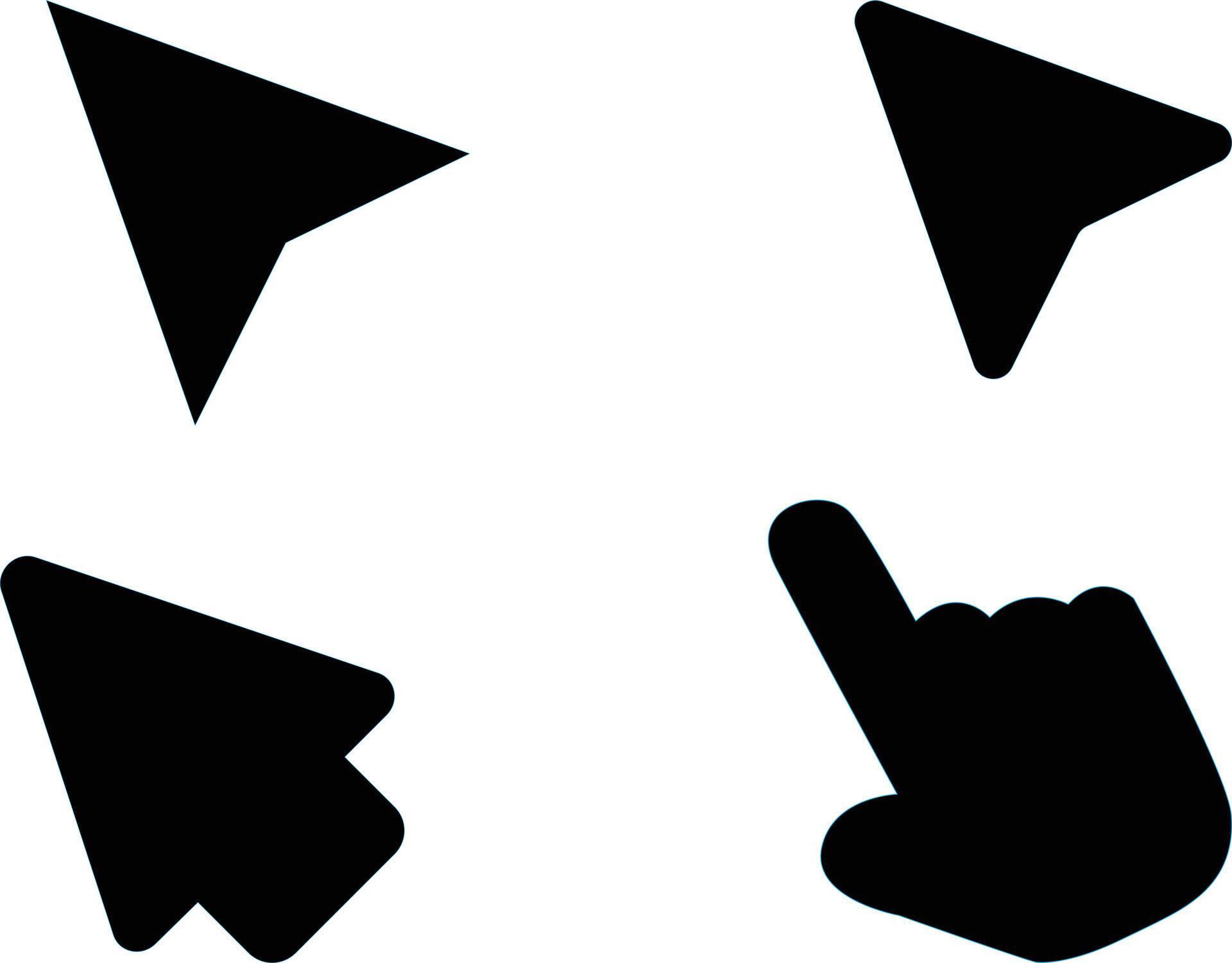Arrows Click Icon On White Background Mouse Click Cursor Sign Flat