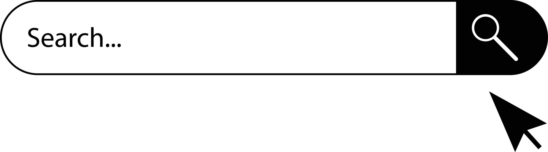 search bar icon on white background. flat style. search bar icon for ...