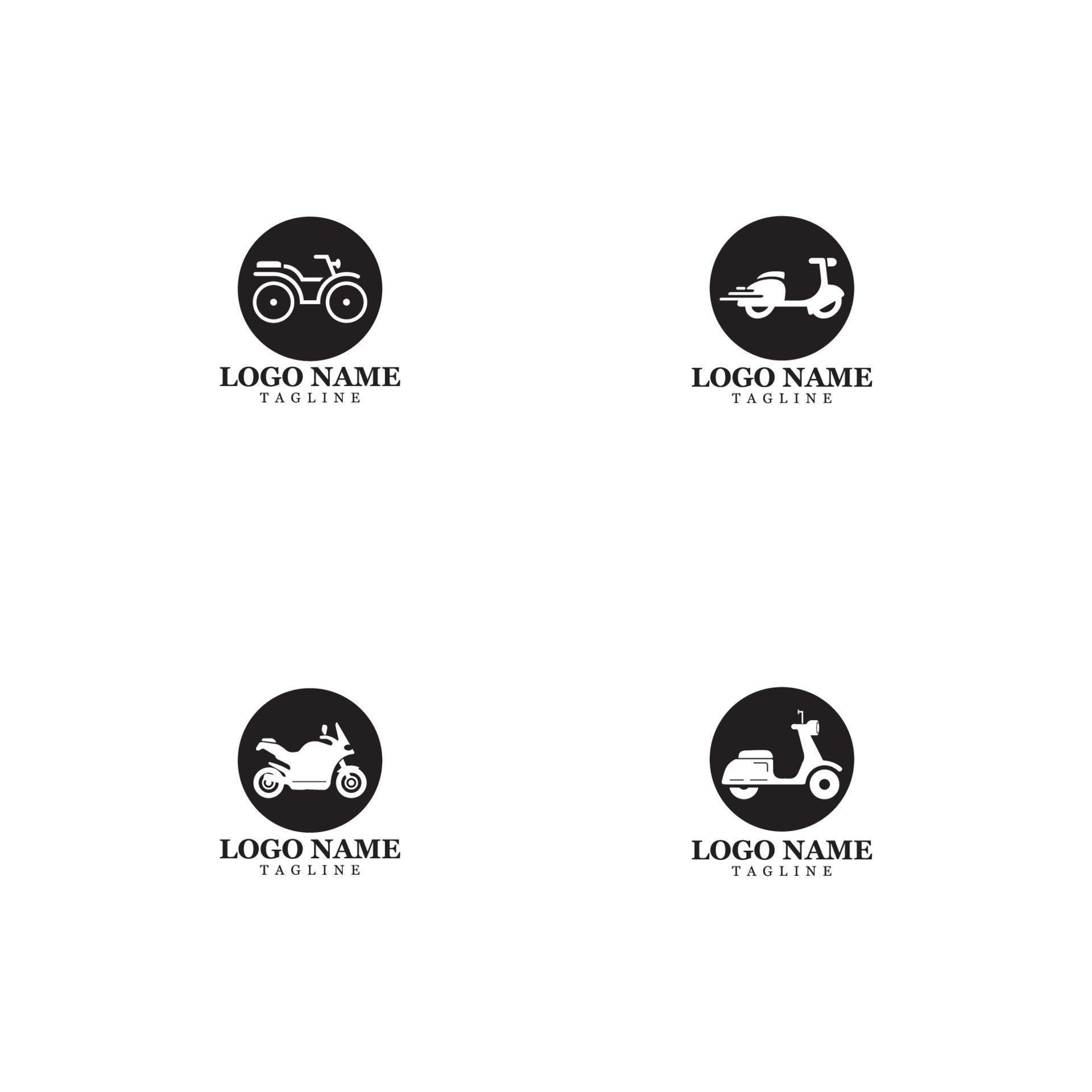 Motorcycle Icon Vector Design Template 9802957 Vector Art at Vecteezy