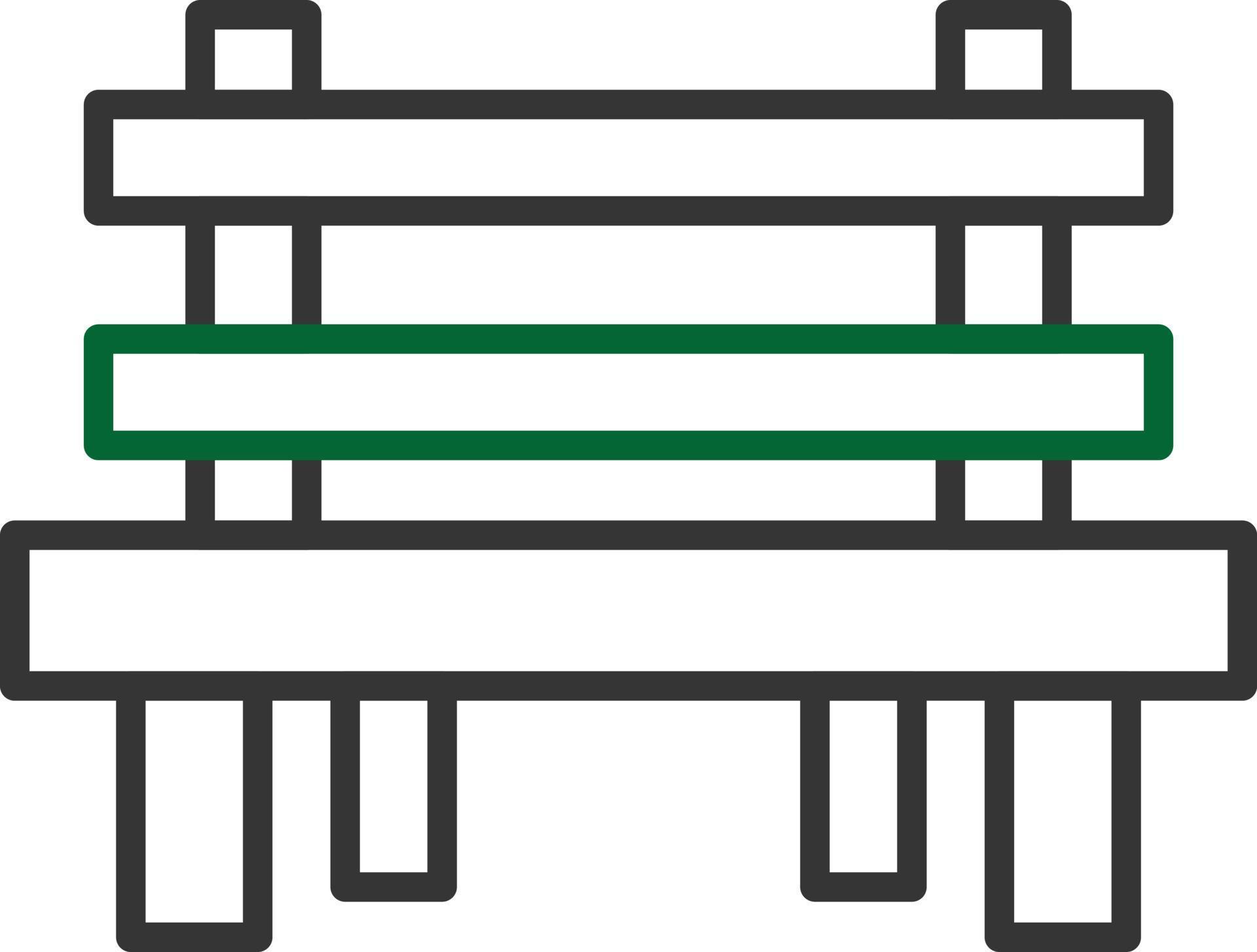 Bench Line Two Color 9807498 Vector Art at Vecteezy