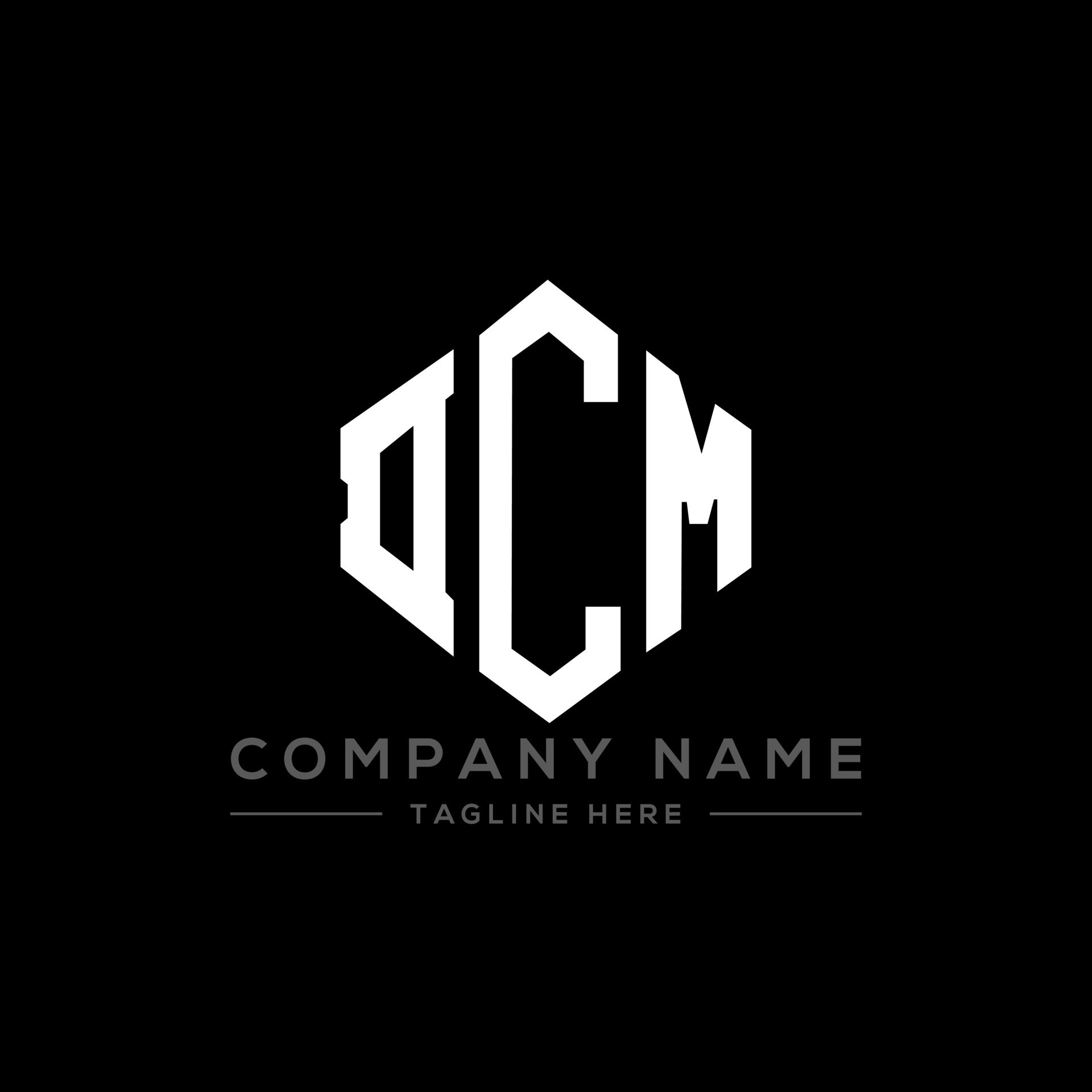 DCM letter logo design with polygon shape. DCM polygon and cube shape logo design. DCM hexagon ...