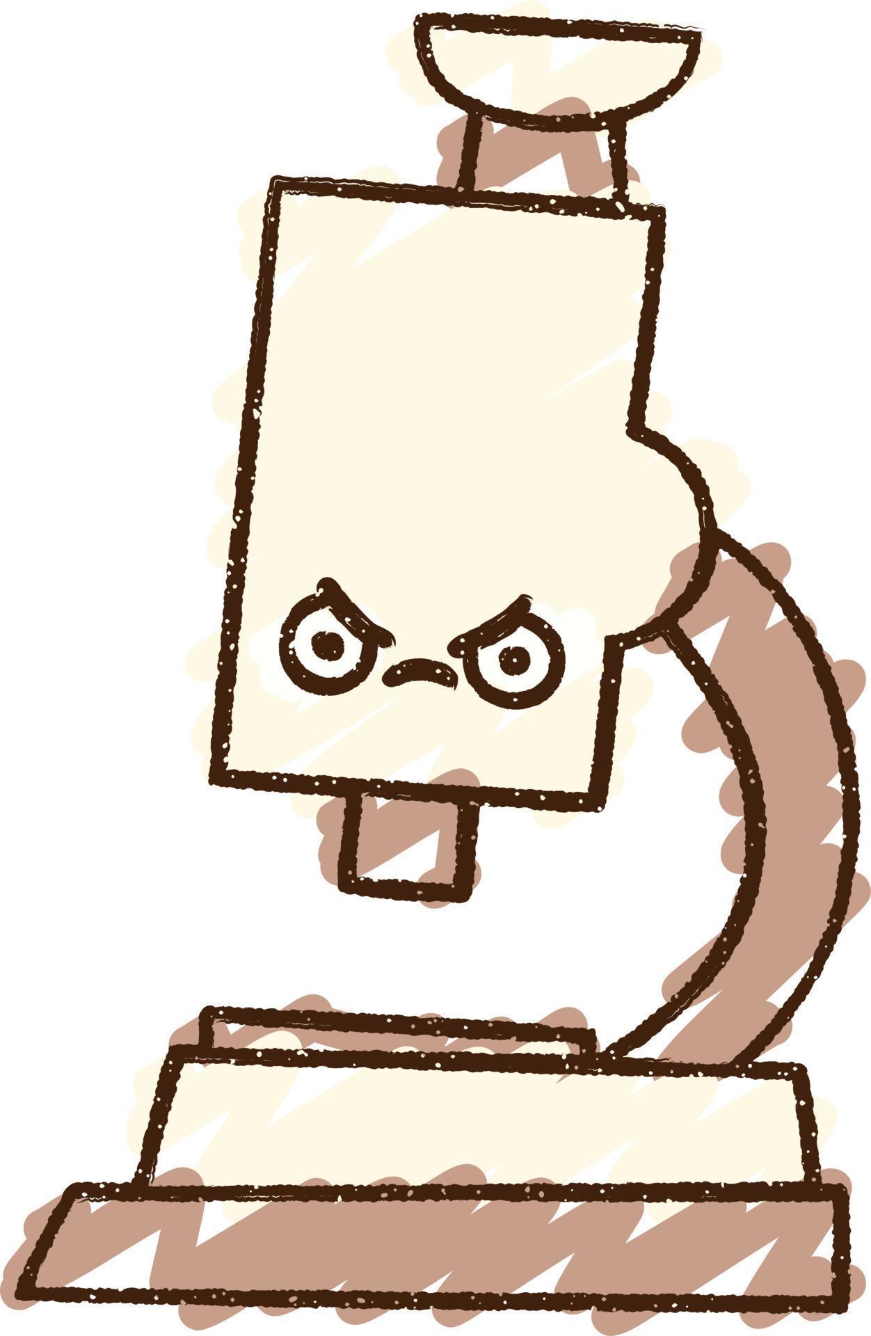 Microscope Chalk Drawing 9809883 Vector Art at Vecteezy