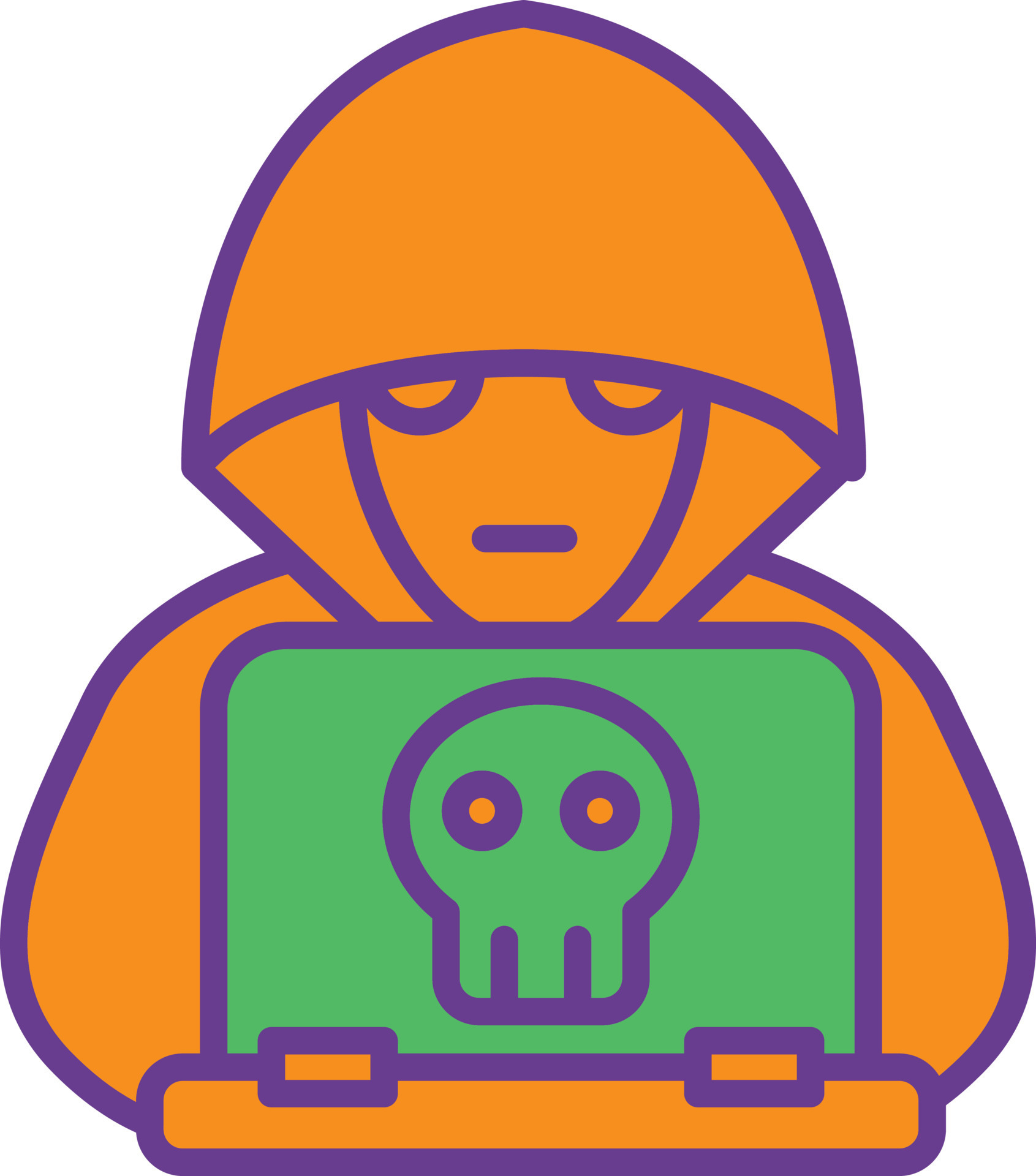 Hacker Line Filled Two Color 9810104 Vector Art at Vecteezy