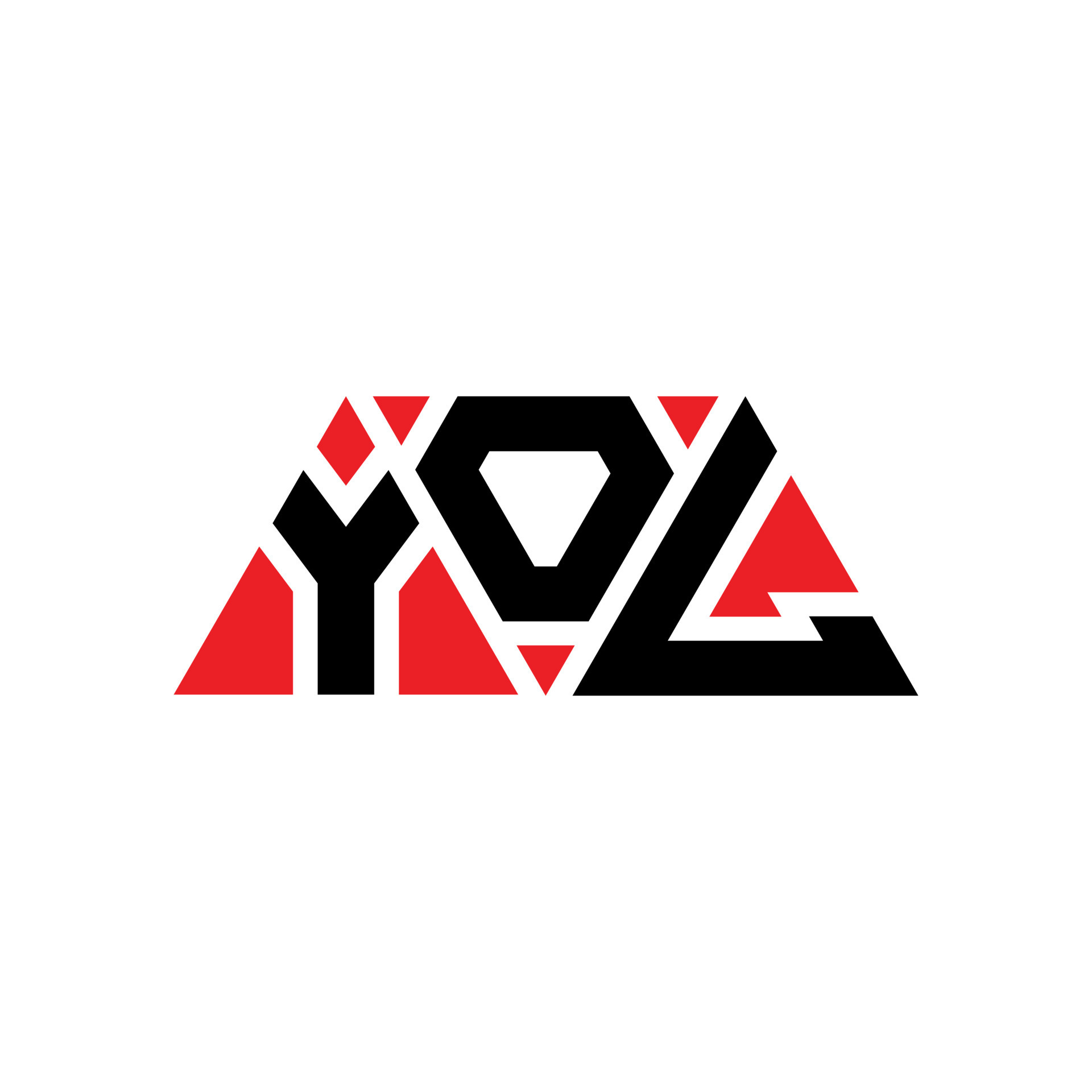 YOL triangle letter logo design with triangle shape. YOL triangle logo design monogram. YOL ...