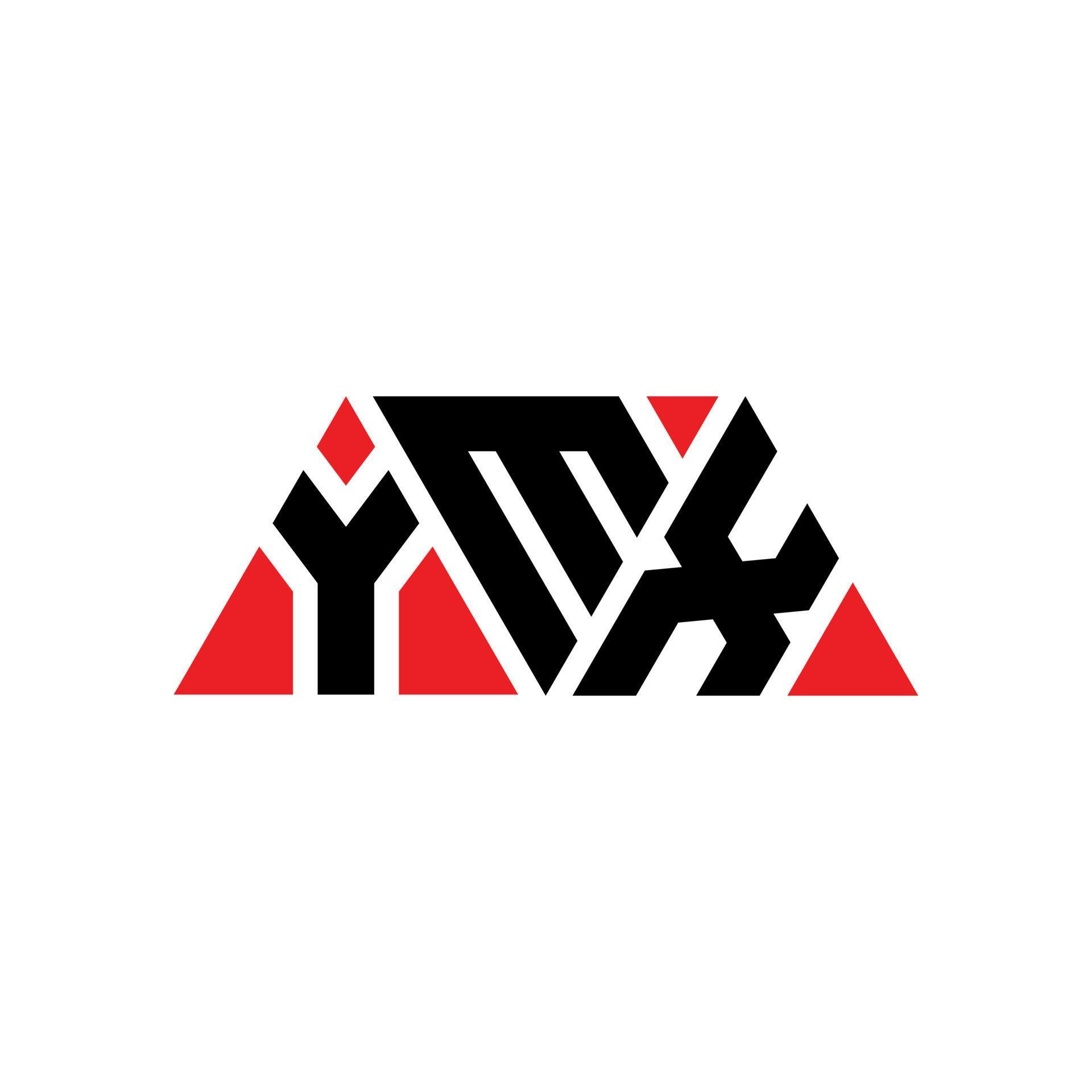 YMX triangle letter logo design with triangle shape. YMX triangle logo design monogram. YMX ...