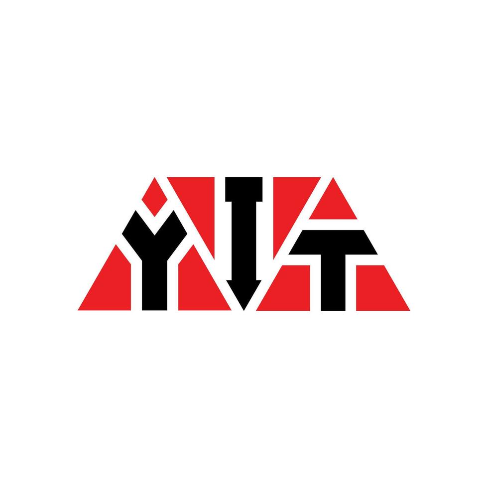 YIT triangle letter logo design with triangle shape. YIT triangle logo design monogram. YIT ...