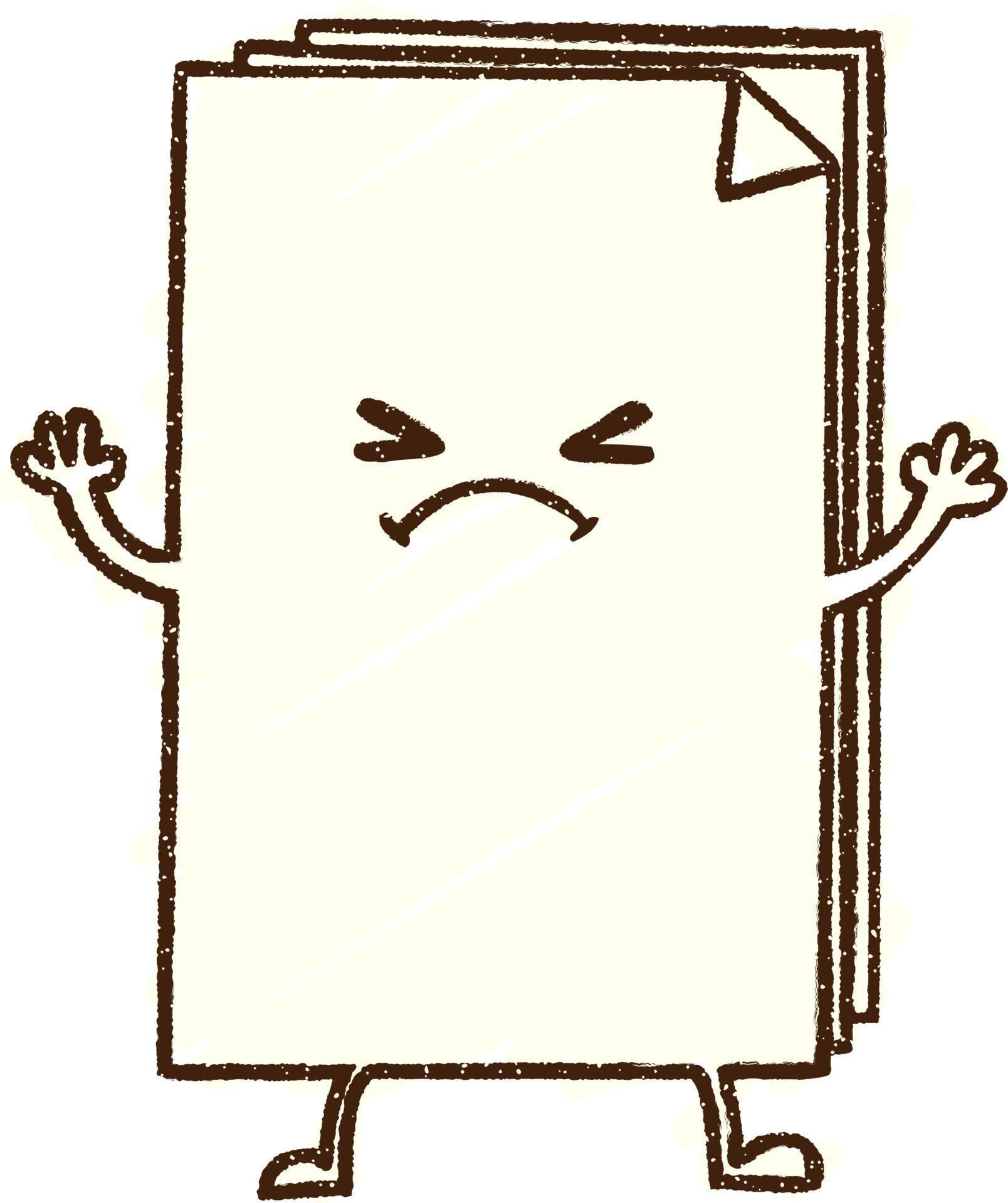 Paper Stack Chalk Drawing 9813721 Vector Art at Vecteezy