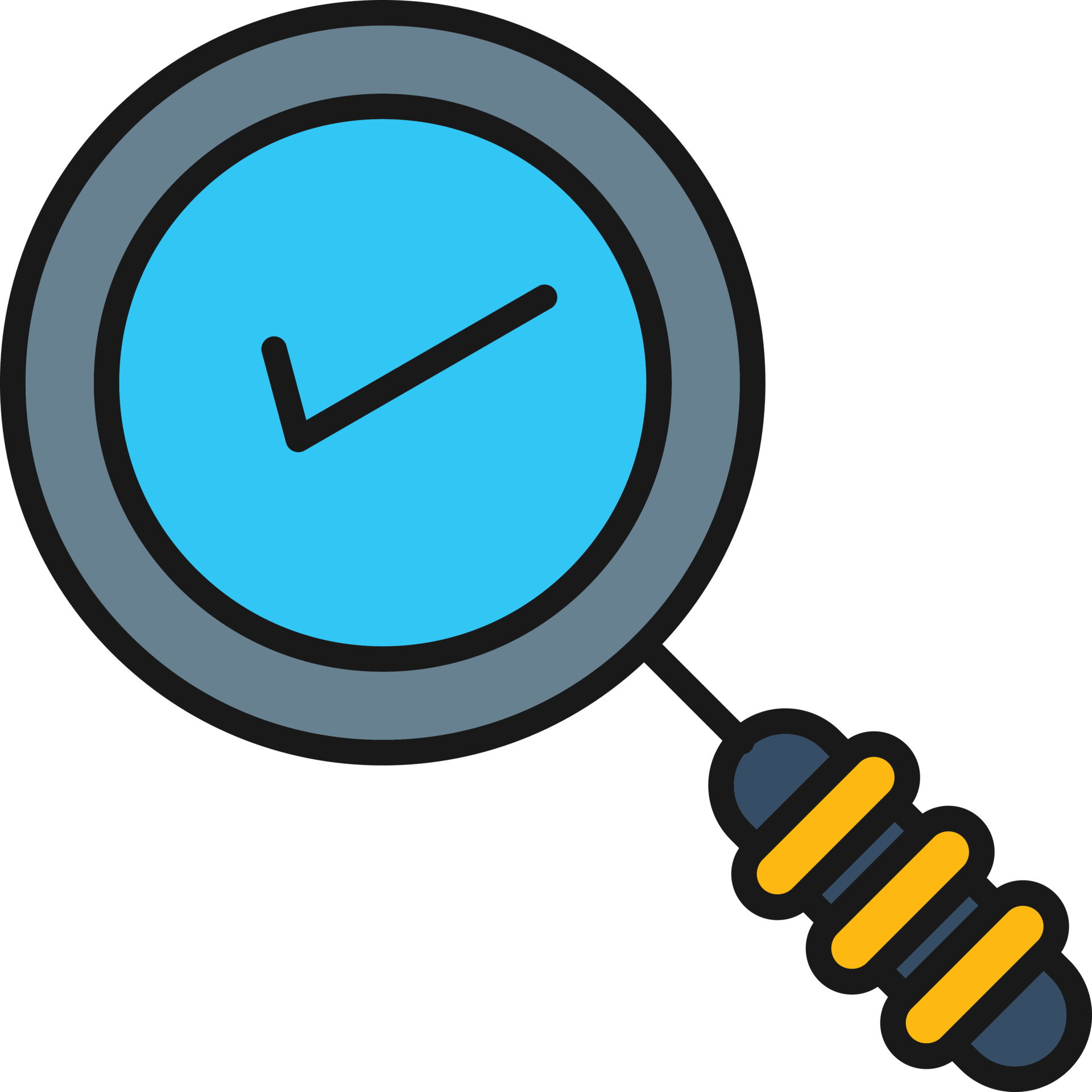 Magnifying Glass Line Filled 9817631 Vector Art At Vecteezy