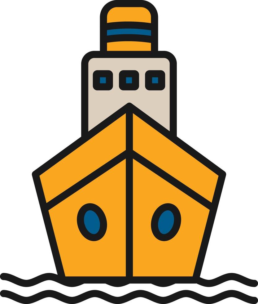 Ship Line Filled 9818129 Vector Art At Vecteezy