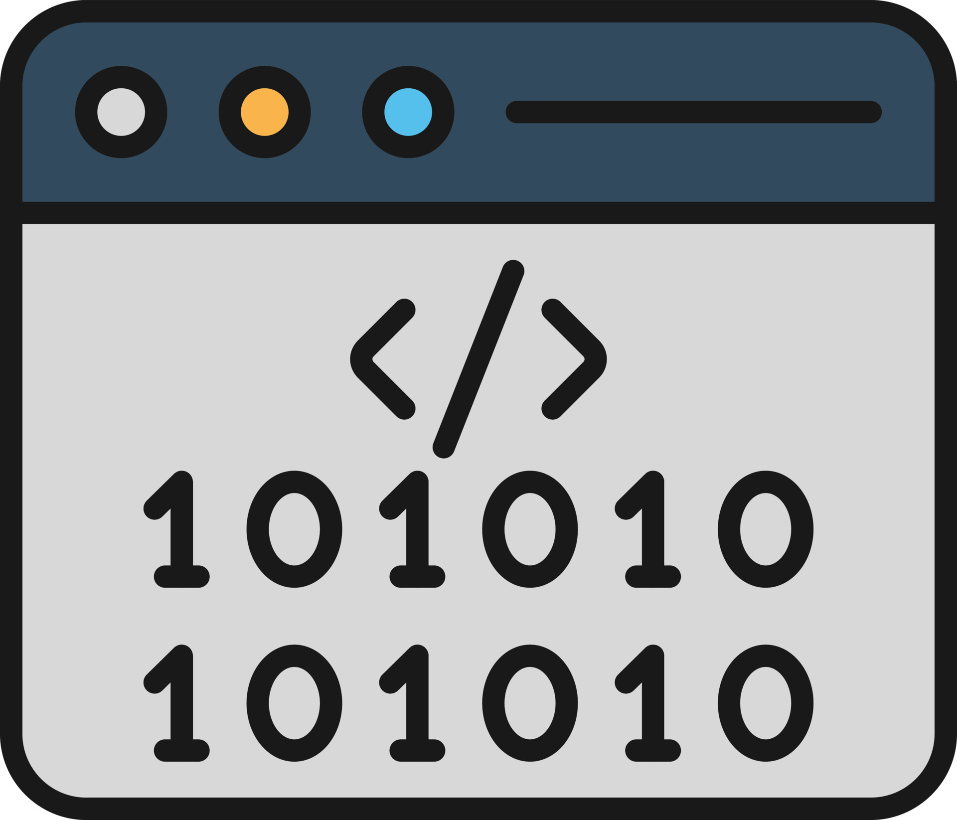 Coding Line Filled 9818522 Vector Art at Vecteezy