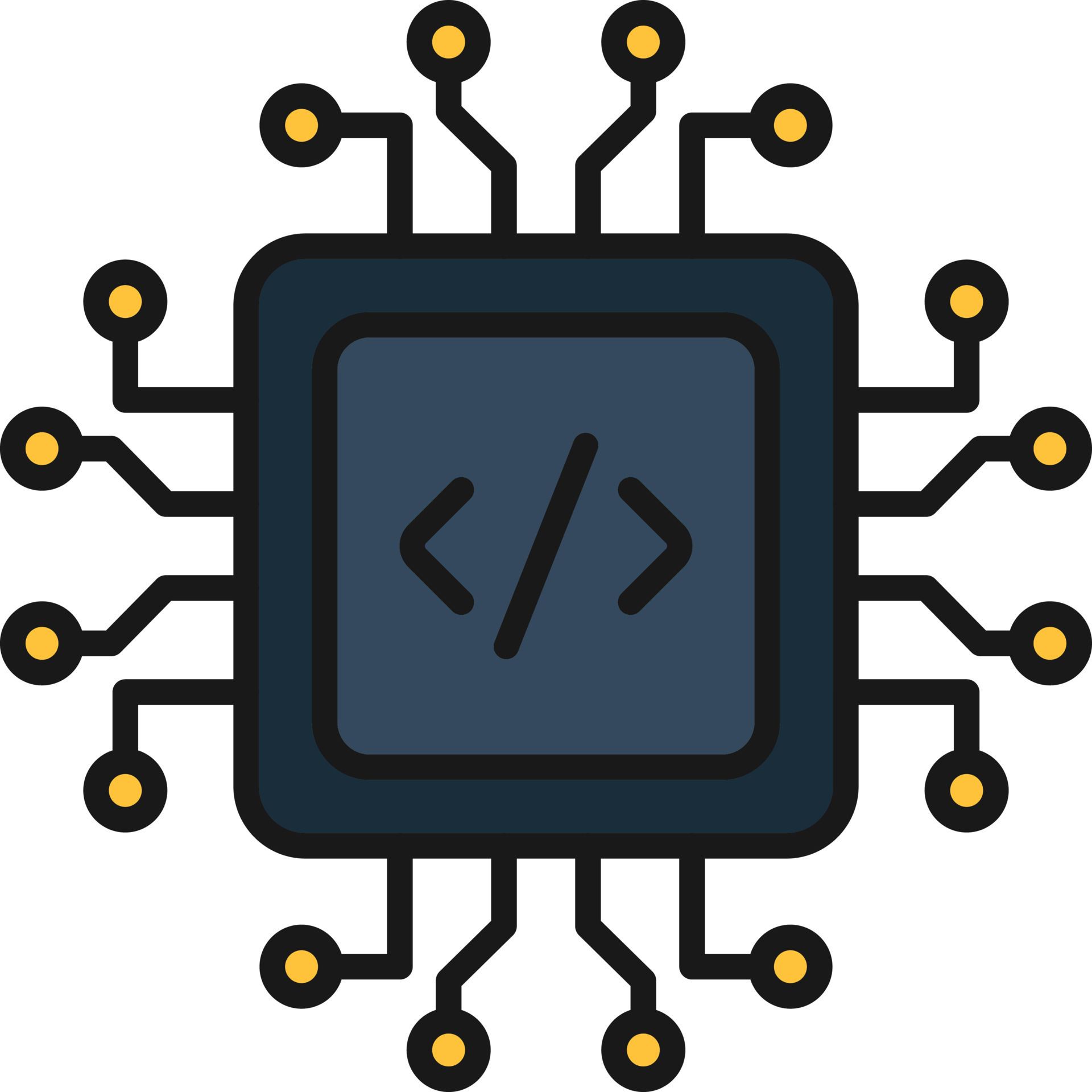 Cpu Line Filled 9818533 Vector Art at Vecteezy