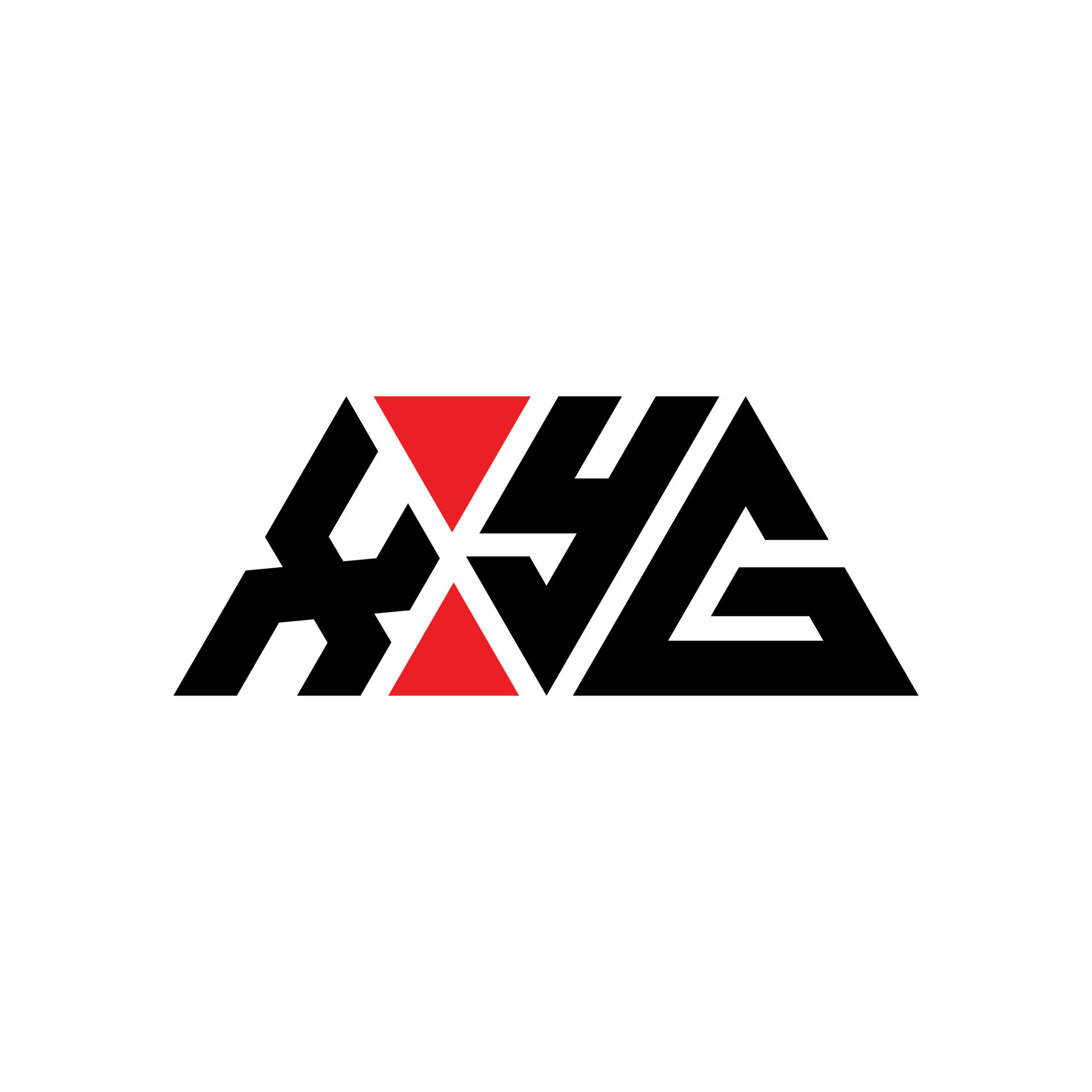 diseño de logotipo de letra de triángulo xyg con forma de triángulo. monograma de diseño de ...