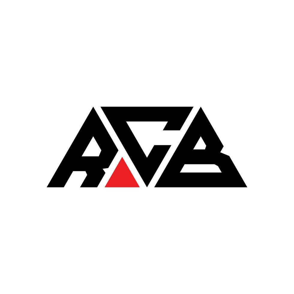 RCB triangle letter logo design with triangle shape. RCB triangle logo ...
