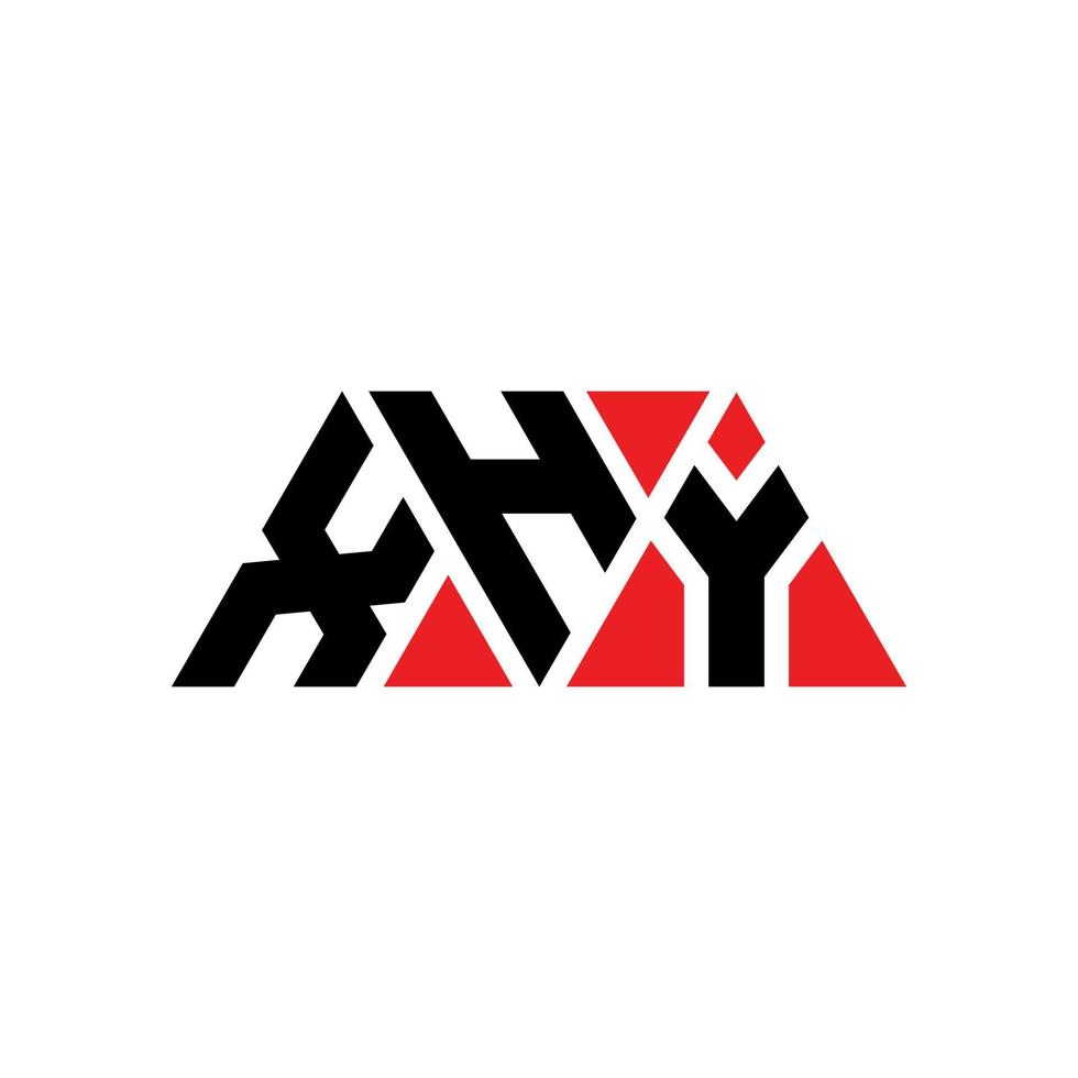 XHY triangle letter logo design with triangle shape. XHY triangle logo design monogram. XHY ...