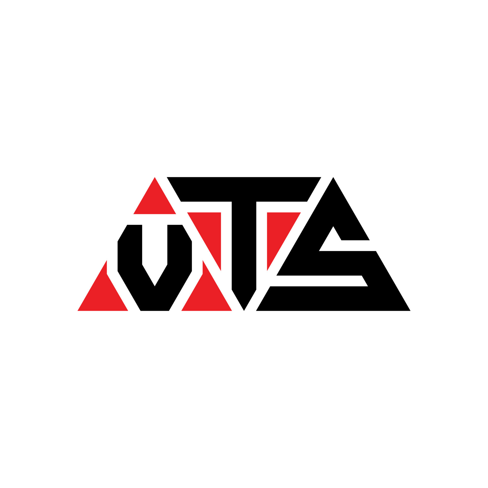 Vts Triangle Letter Logo Design With Triangle Shape Vts Triangle Logo