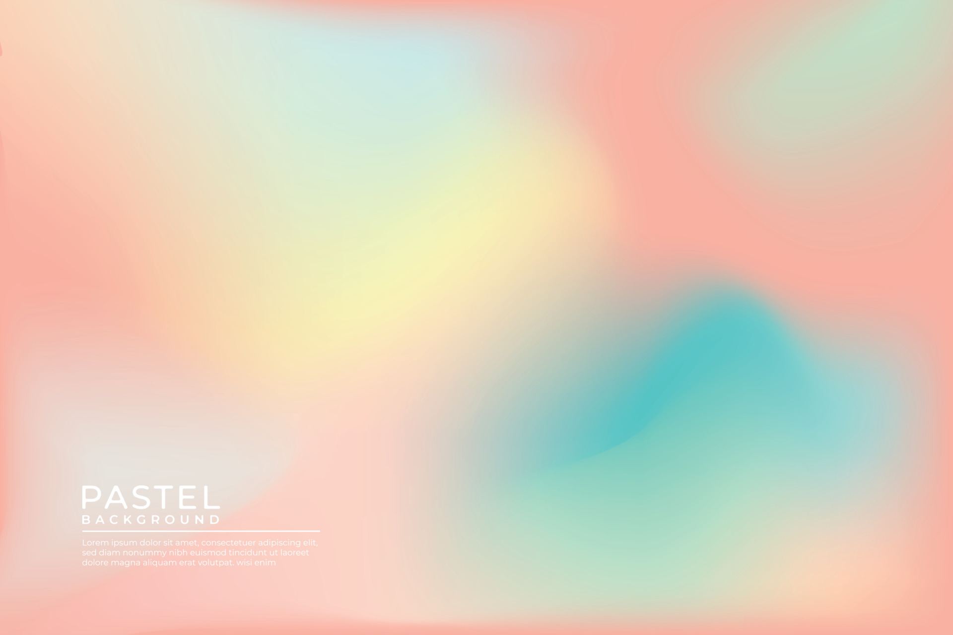 Pastel Multi Color Gradient Vector Background,Simple form and blend of ...
