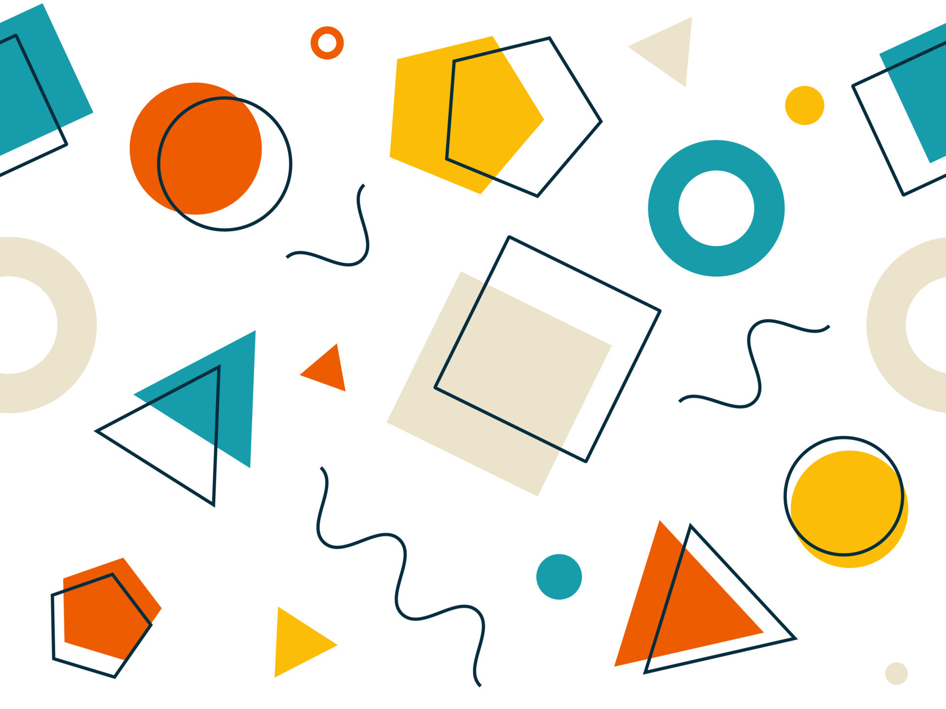 Geometric abstract background. Vector seamless pattern. Bright shapes ...