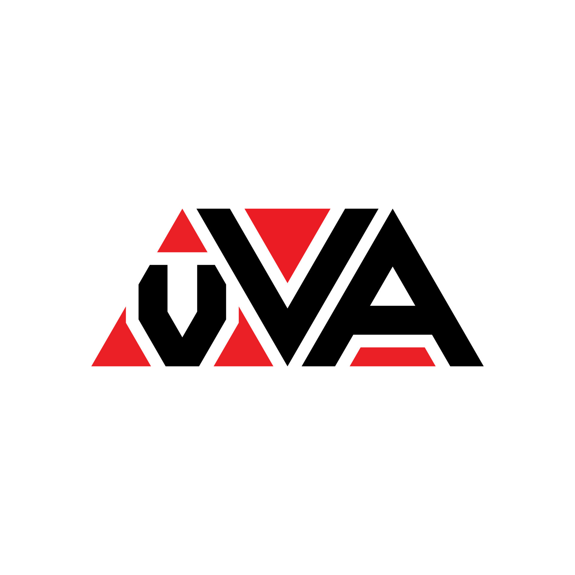 Diseño de logotipo de letra triangular vva con forma de triángulo. monograma de diseño de ...
