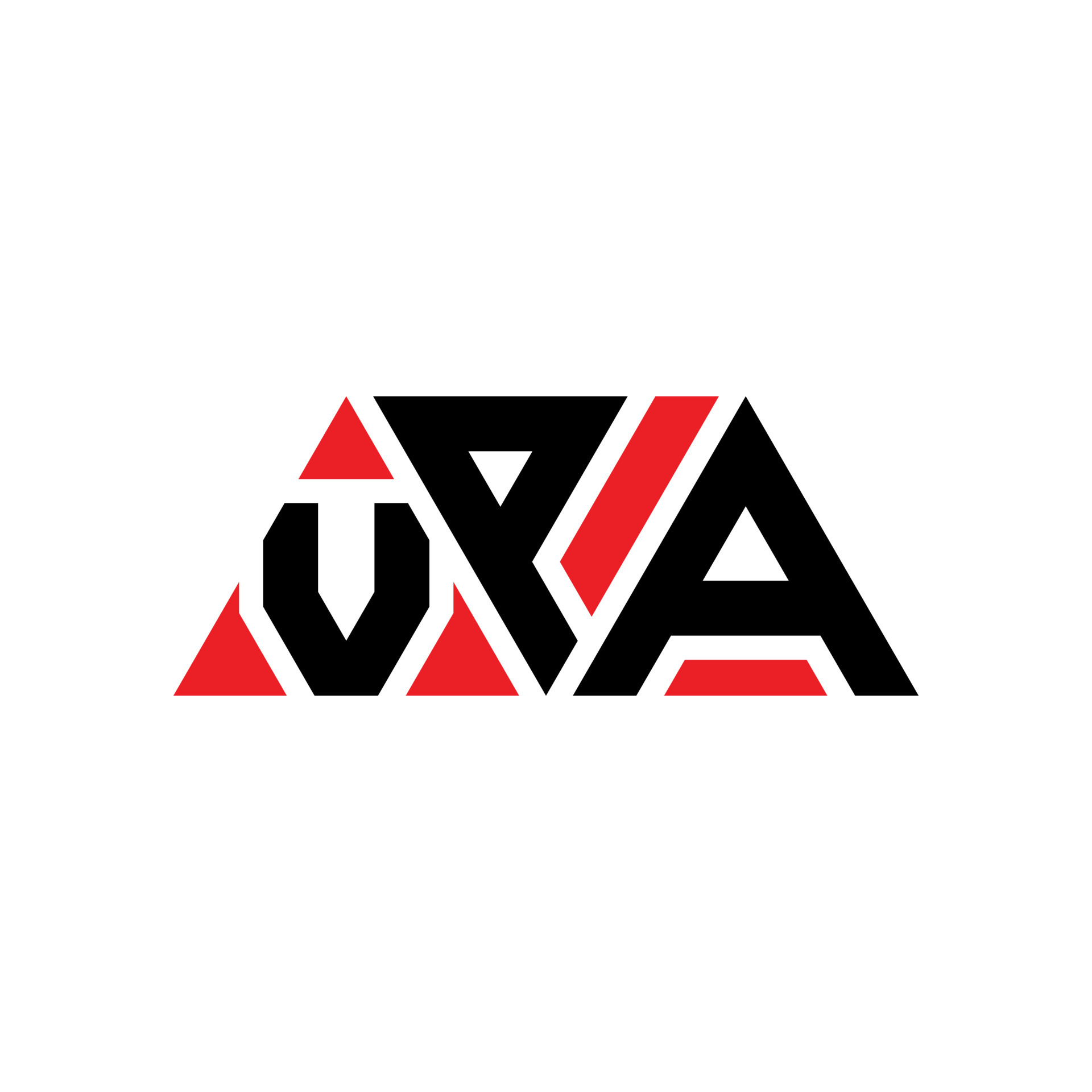 diseño de logotipo de letra triangular vpa con forma de triángulo. monograma de diseño de ...
