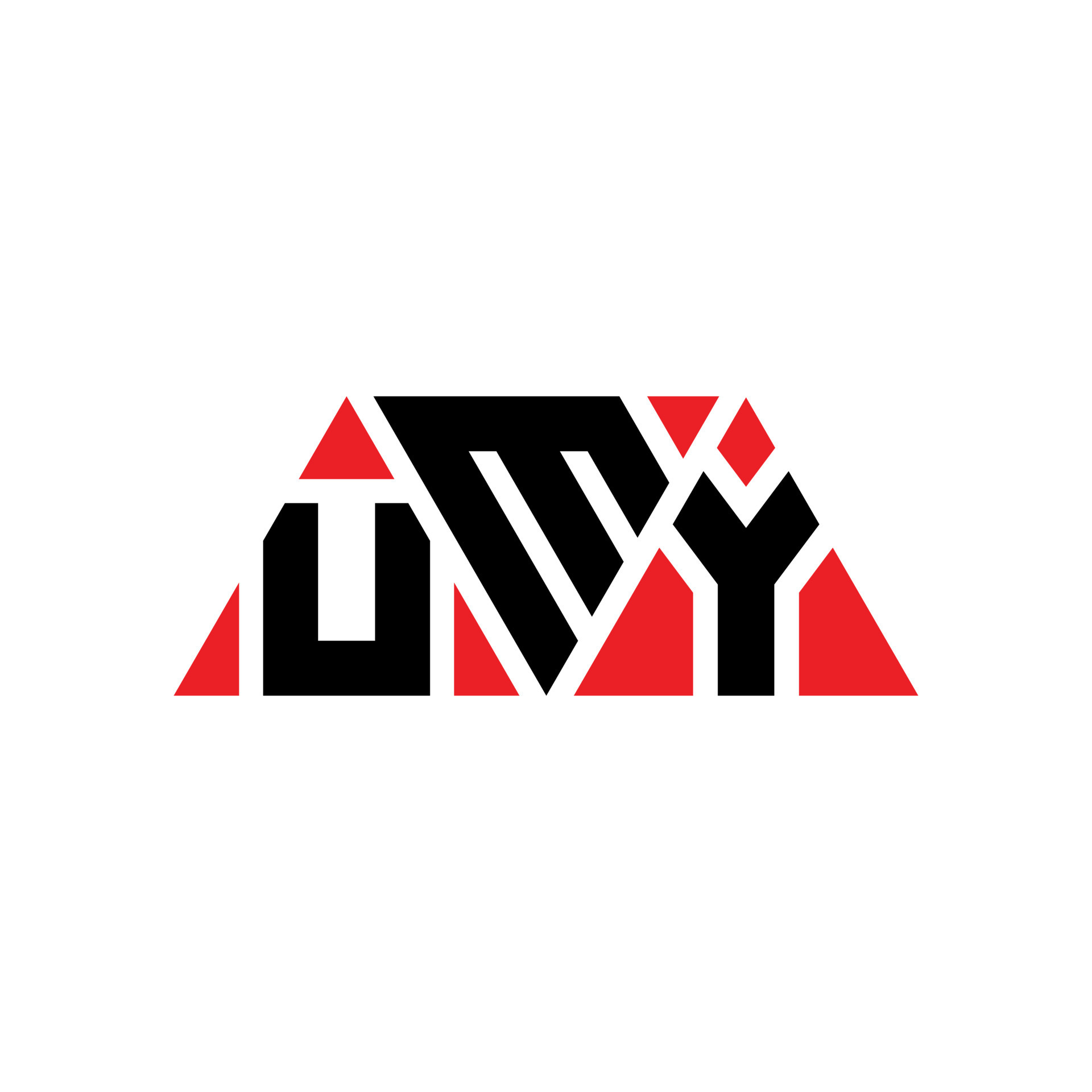 Diseño De Logotipo De Letra Triangular Umy Con Forma De Triángulo Monograma De Diseño De