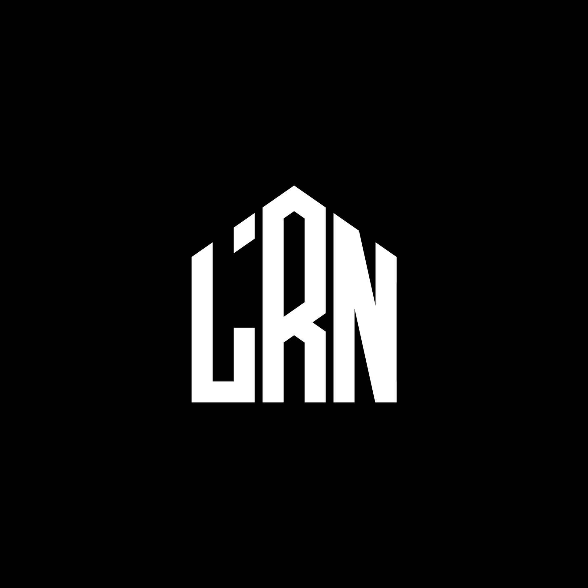 LRN letter logo design on BLACK background. LRN creative initials letter logo concept. LRN ...