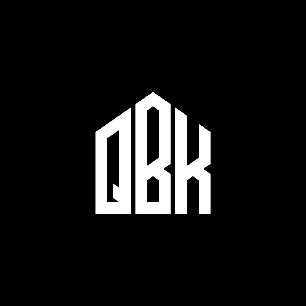 QBK letter logo design on BLACK background. QBK creative initials letter logo concept. QBK ...