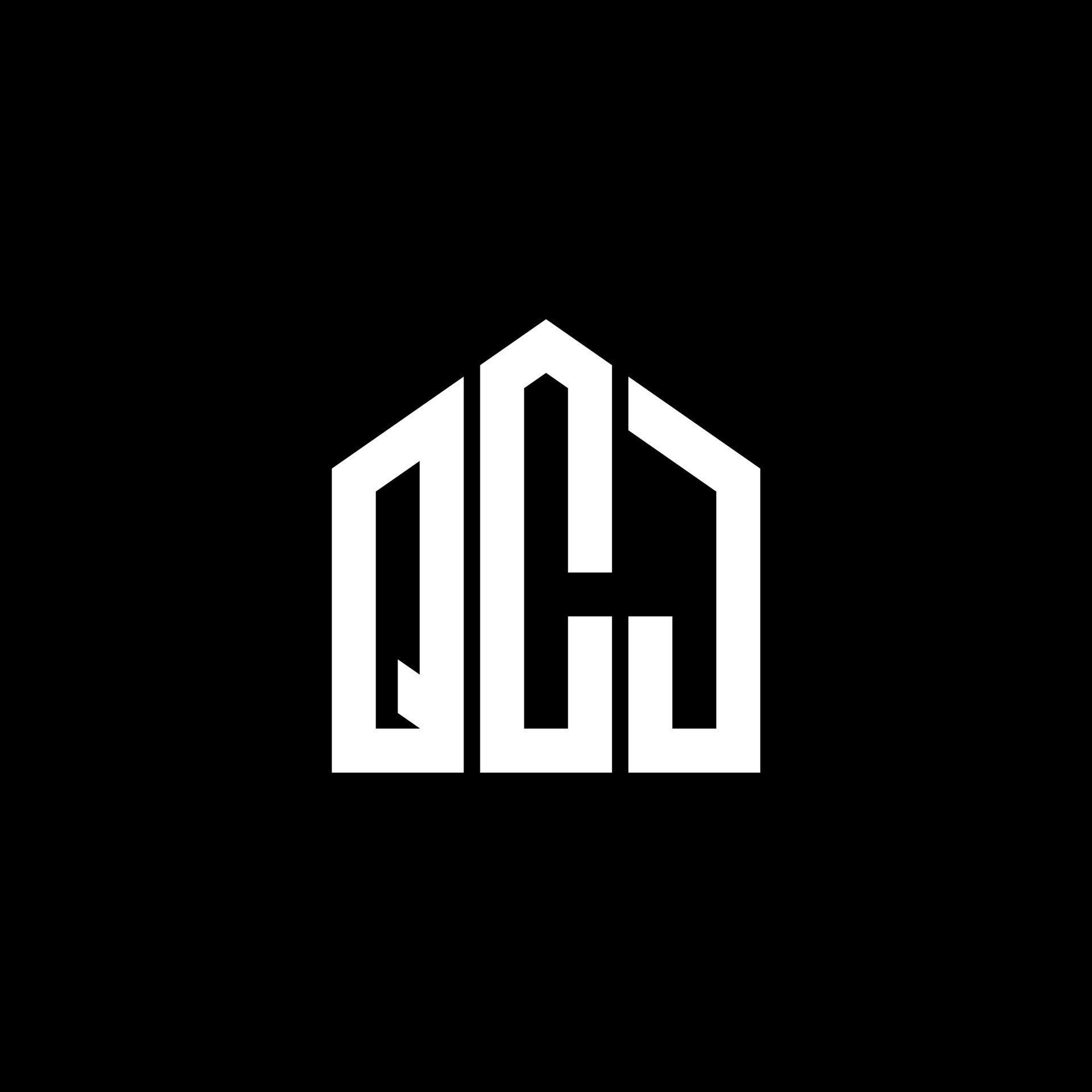 QCJ letter design.QCJ letter logo design on BLACK background. QCJ creative initials letter logo ...