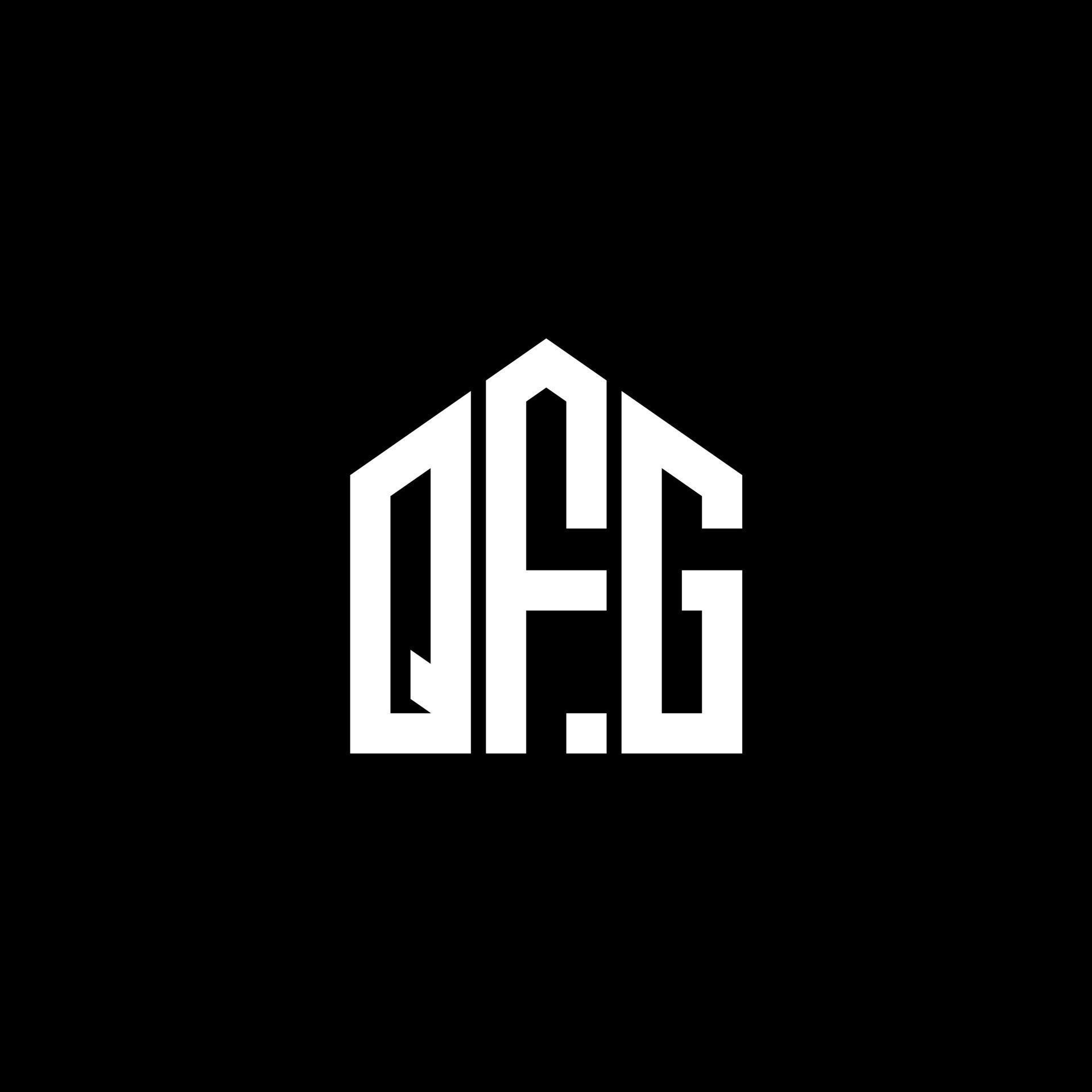 qfg letter design.qfg diseño de logotipo de letra sobre fondo negro. concepto de logotipo de ...