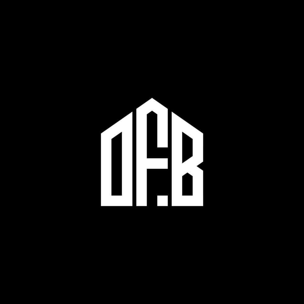 diseño de letras ofb. diseño de logotipo de letras ofb sobre fondo negro. concepto de logotipo ...