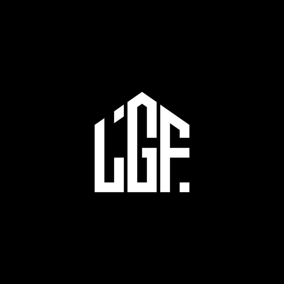 diseño de logotipo de letra lgf sobre fondo negro. concepto de logotipo de letra de iniciales ...