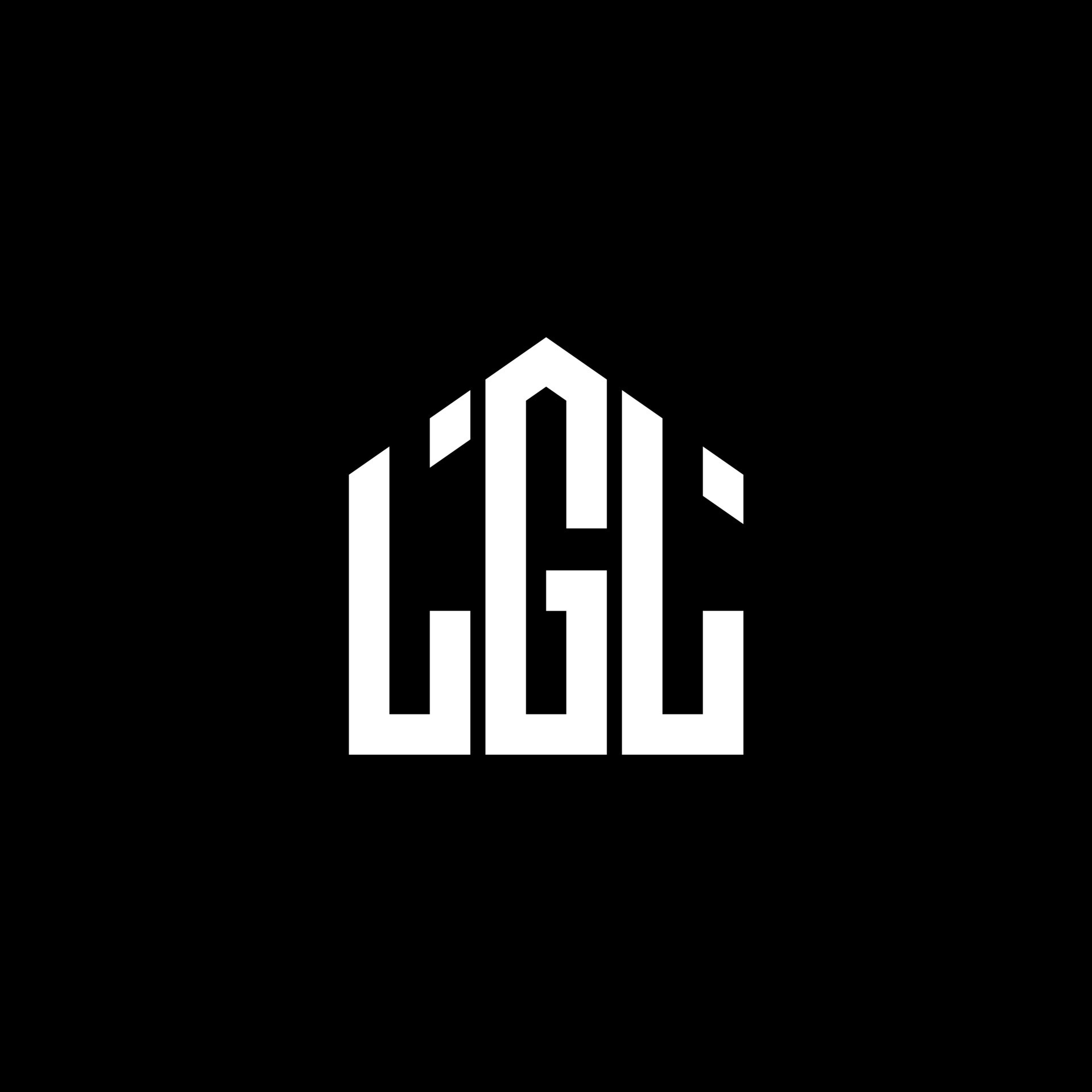 Lgl Letter Logo Design On Black Background Lgl Creative Initials