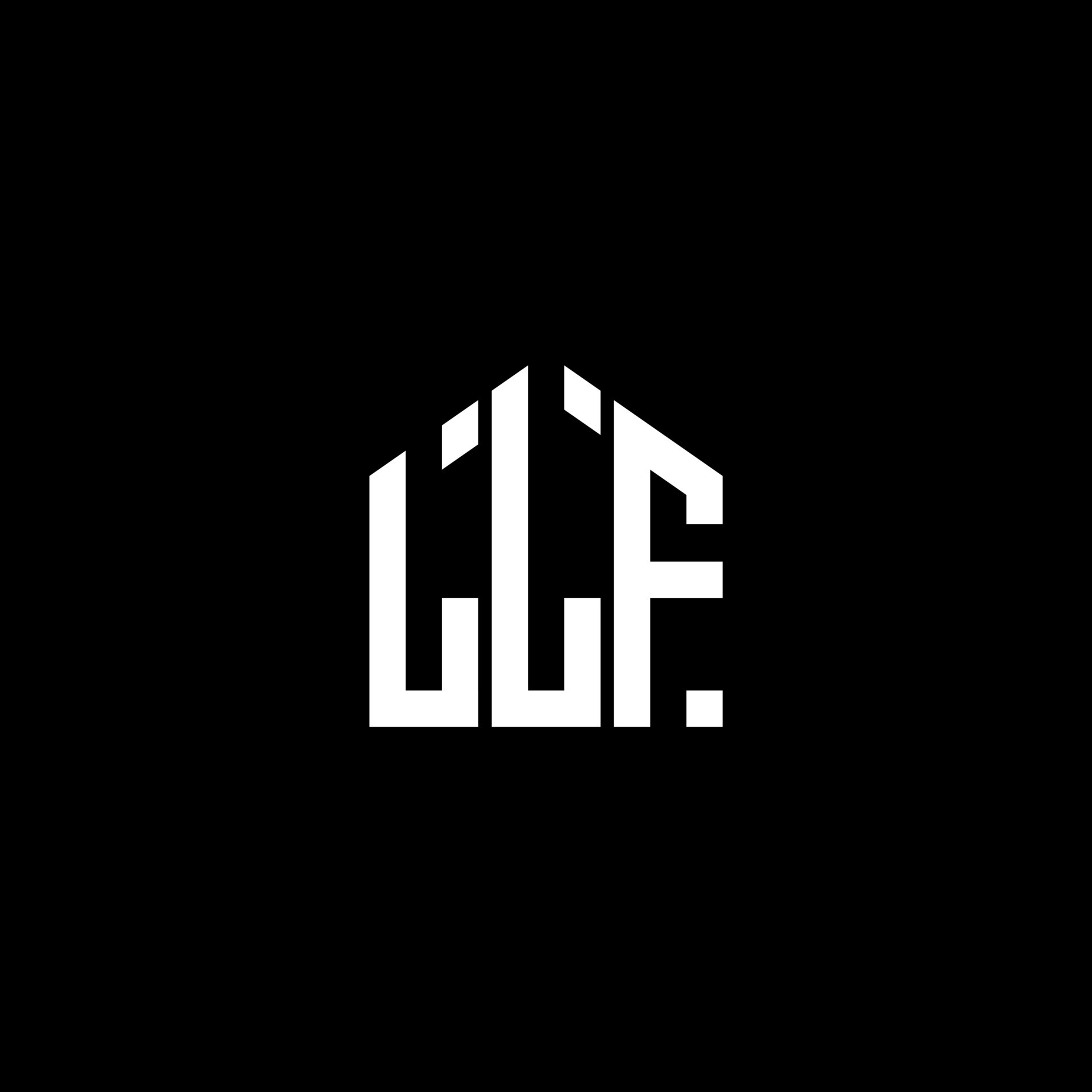 diseño de logotipo de letra llf sobre fondo negro. Concepto de logotipo de letra de iniciales ...